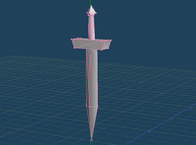 low poly sword 3D model | CGTrader