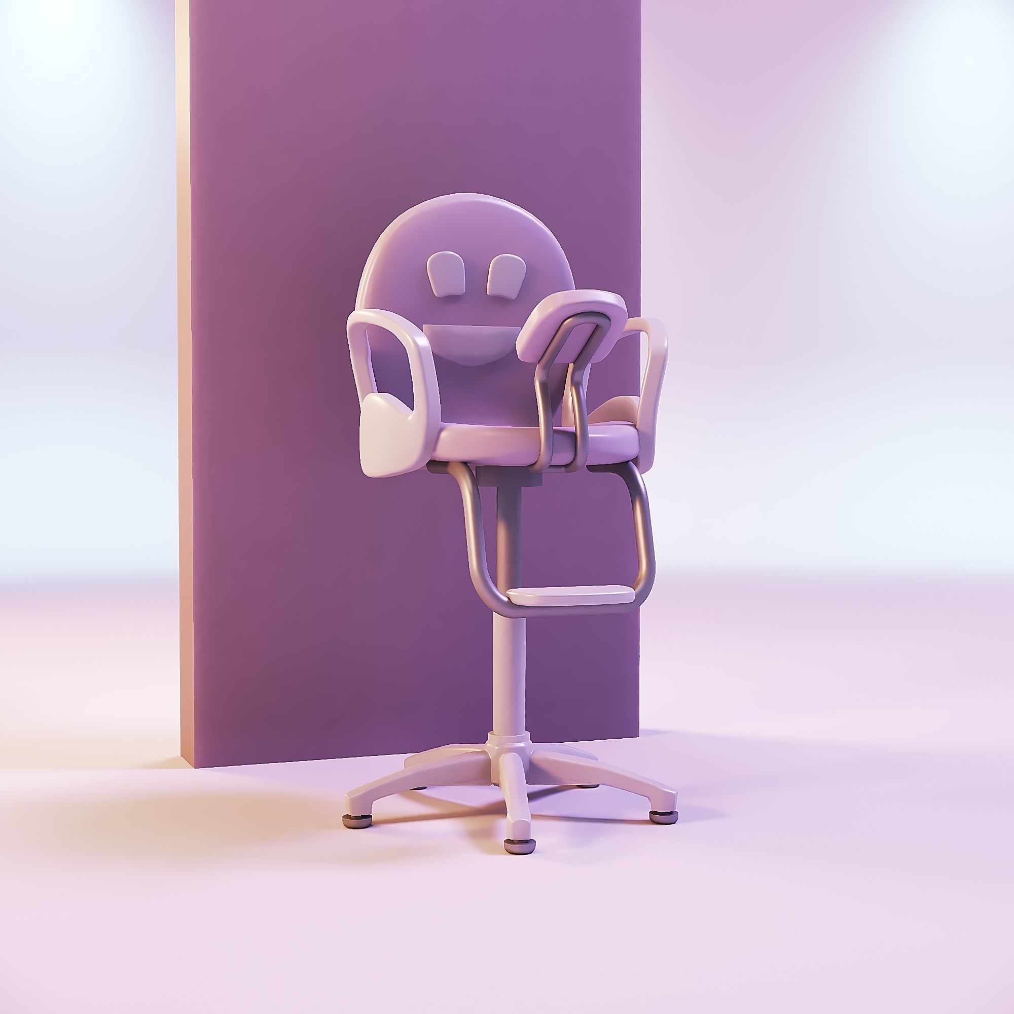 Miniature dollhouse furniture salon child chair 3D model 3D printable ...