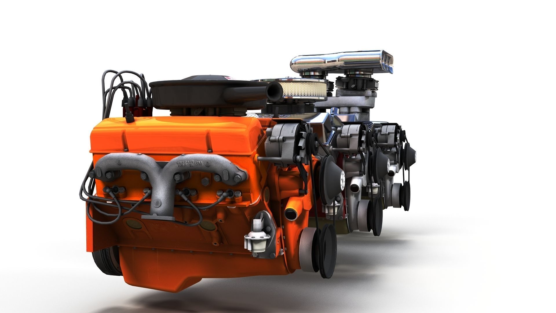 3D model V8 HotRod small block engine VR / AR / low-poly | CGTrader