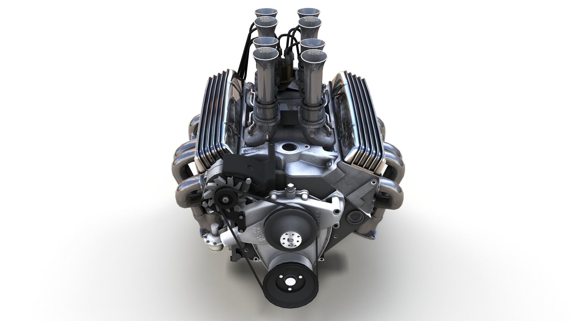 3D model V8 HotRod small block engine VR / AR / low-poly | CGTrader