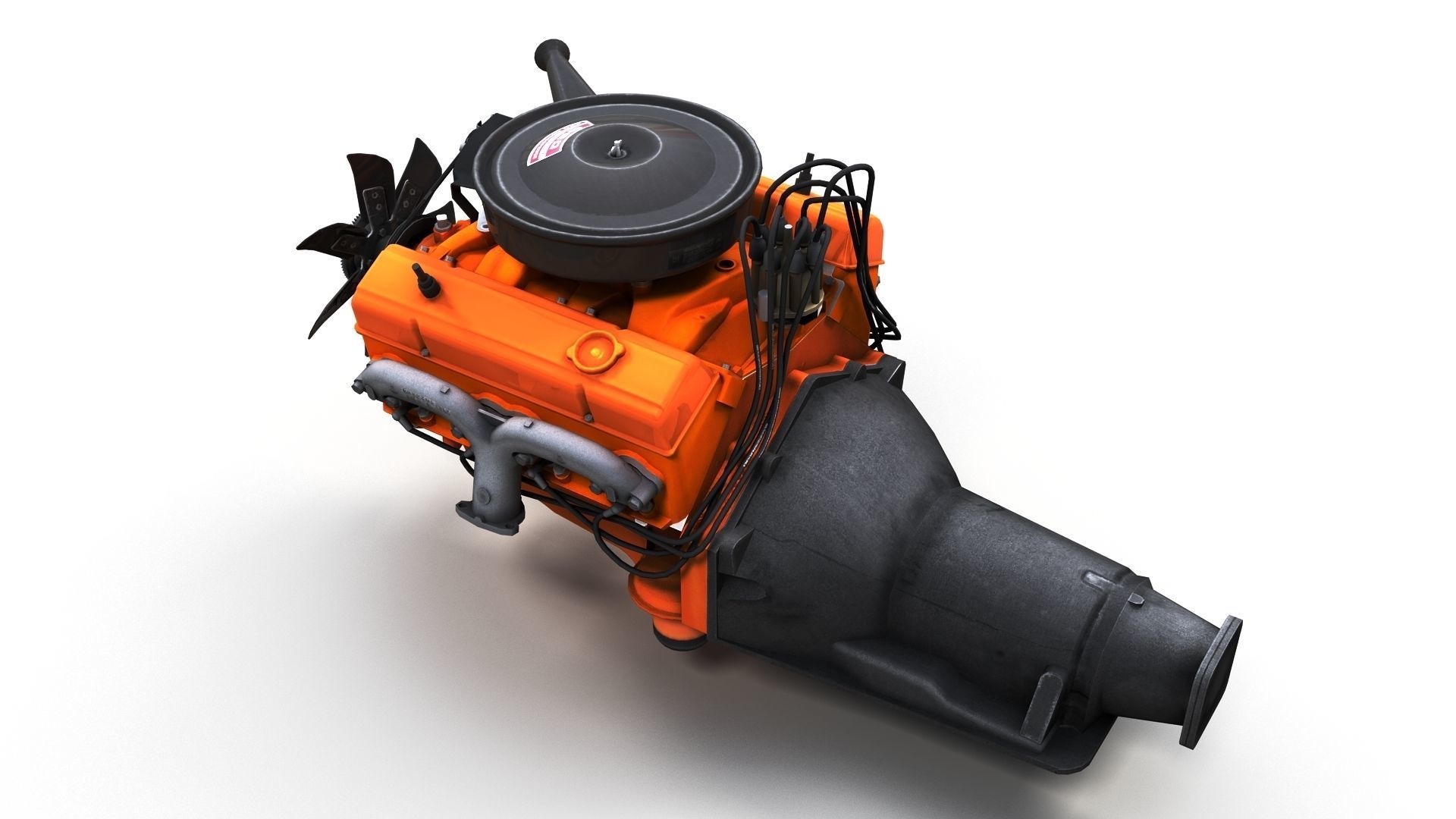 3D model V8 HotRod small block engine VR / AR / low-poly | CGTrader