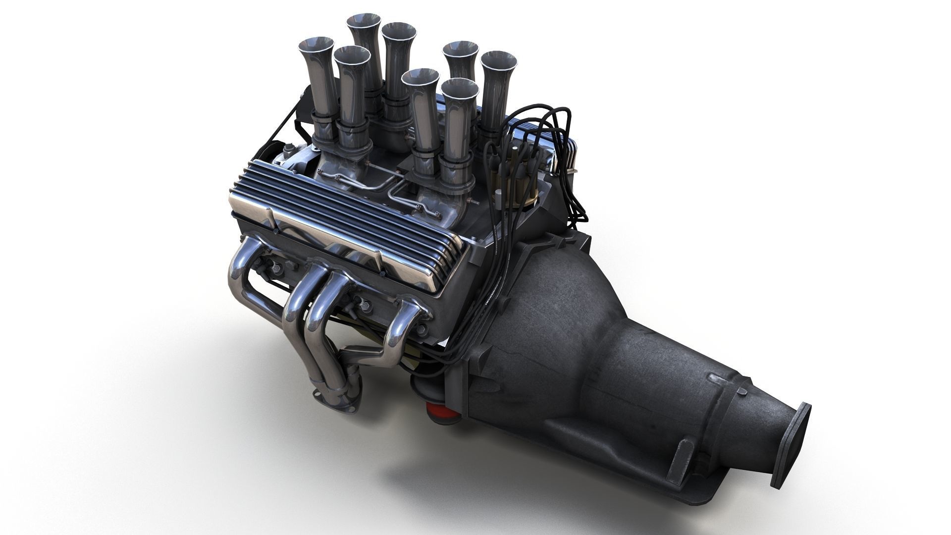 3D model V8 HotRod small block engine VR / AR / low-poly | CGTrader