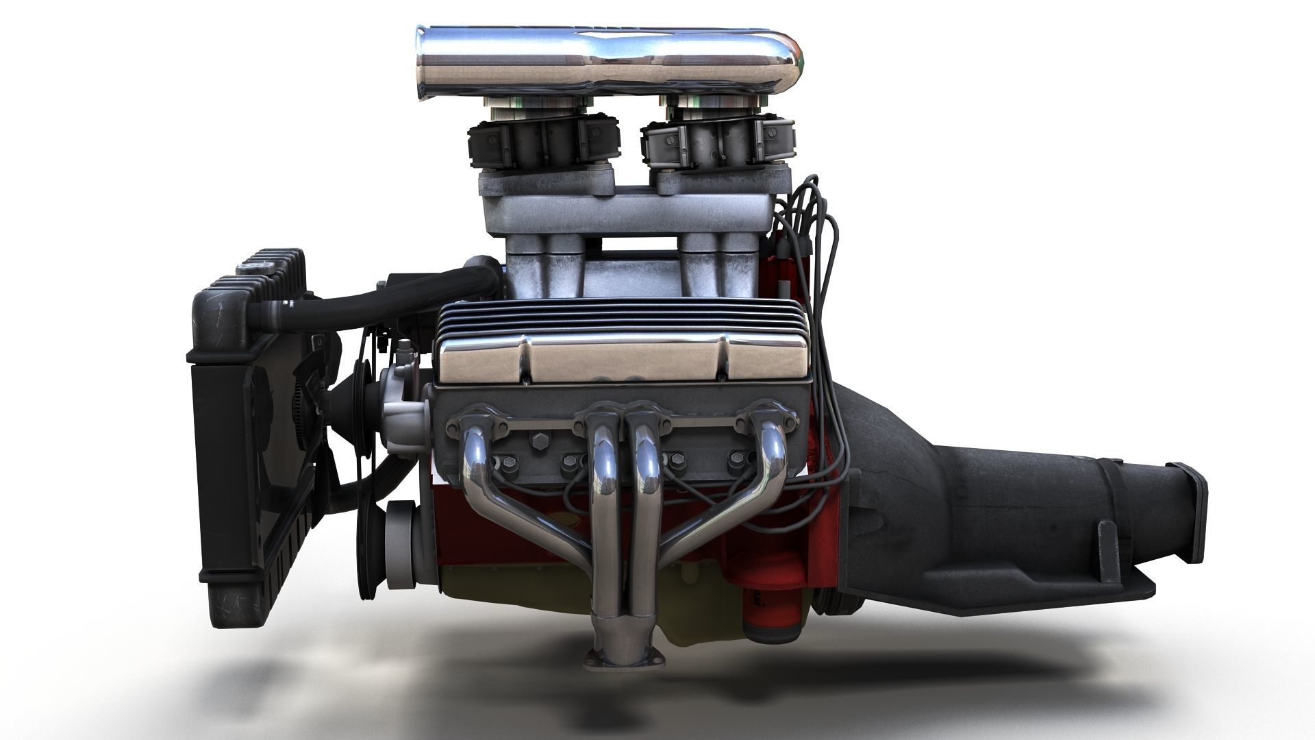 3D model V8 HotRod small block engine VR / AR / low-poly | CGTrader