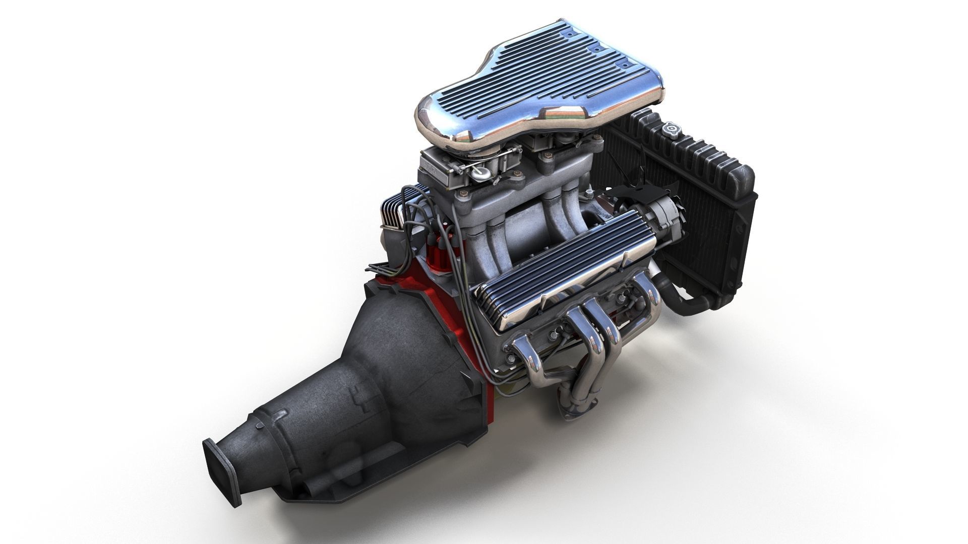 3D model V8 HotRod small block engine VR / AR / low-poly | CGTrader