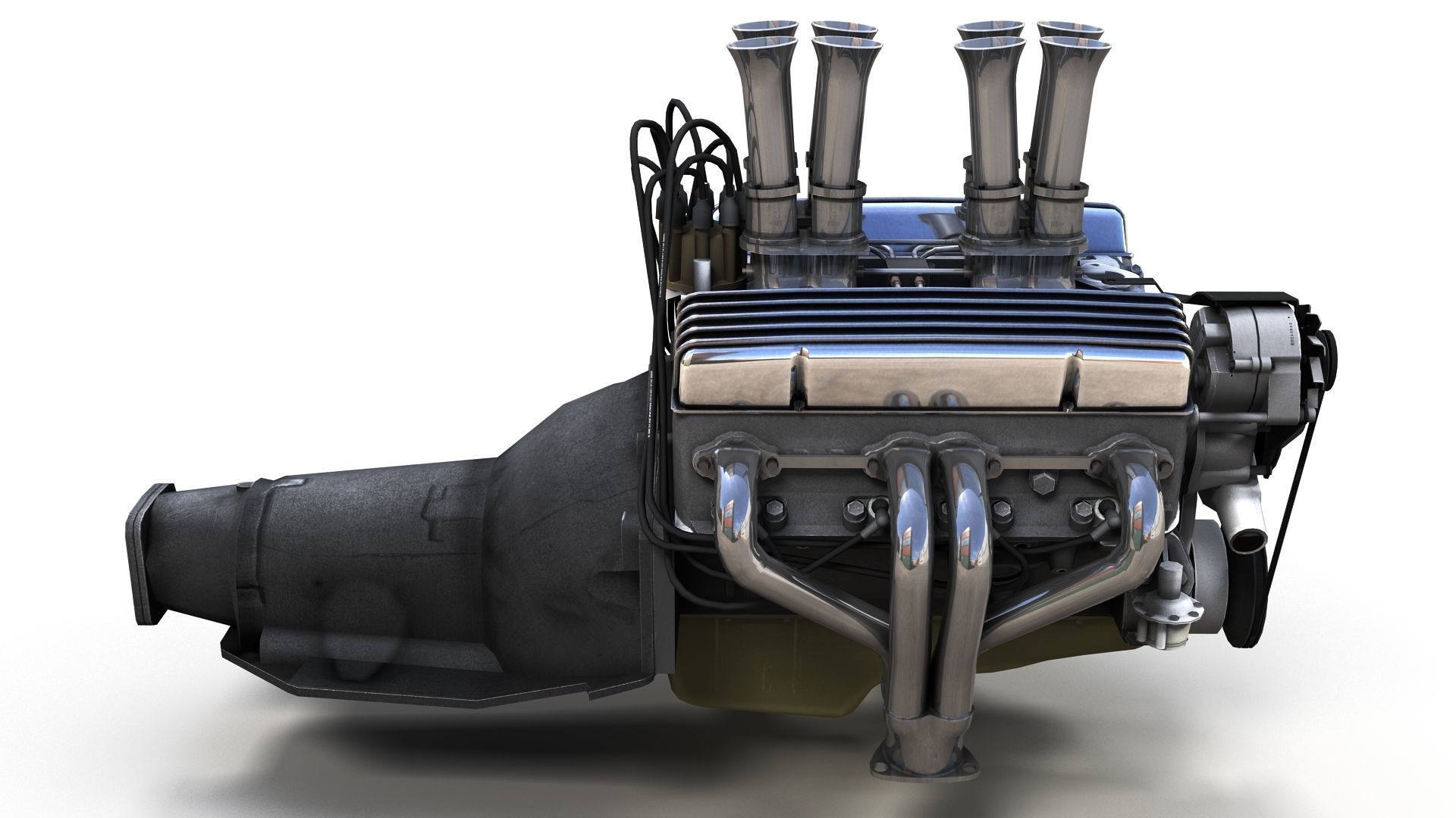 3D model V8 HotRod small block engine VR / AR / low-poly | CGTrader