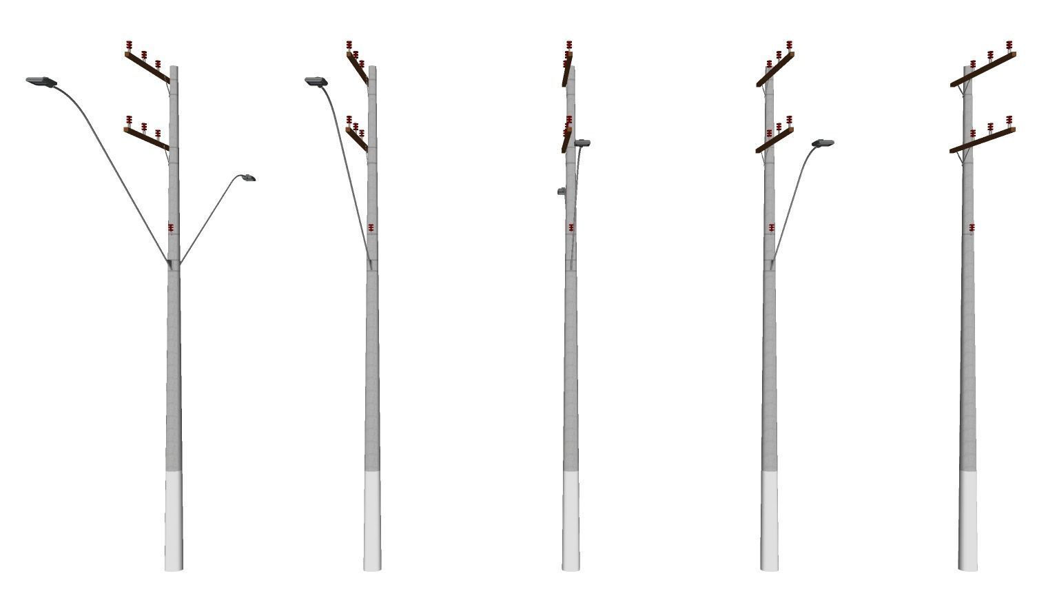 Concrete Lamp Post - Light Pole - Street Light - Group 12 3D model ...