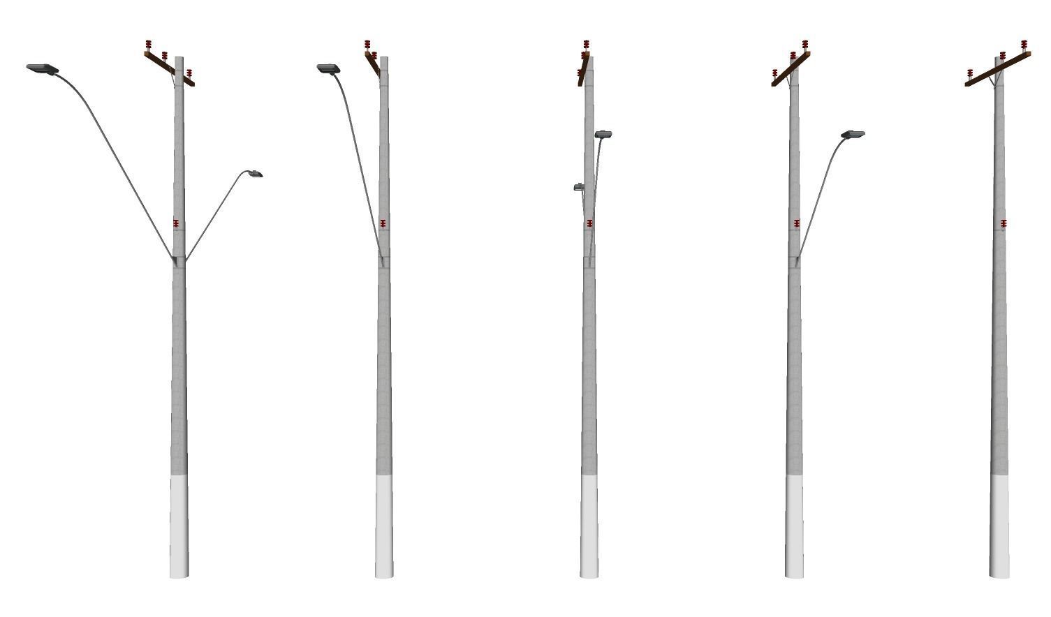 Concrete Lamp Post - Light Pole - Street Light - Group 14 3D model ...