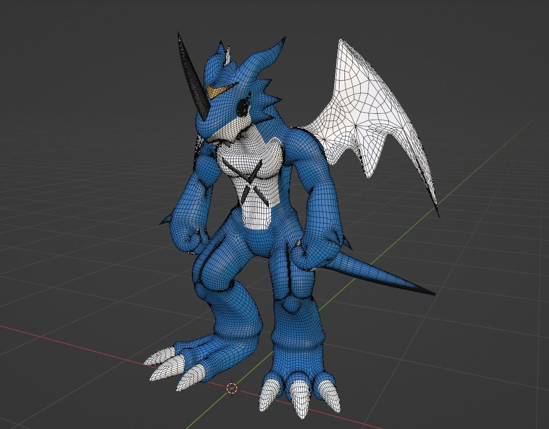 XV-mon - Digimon 3D model rigged | CGTrader