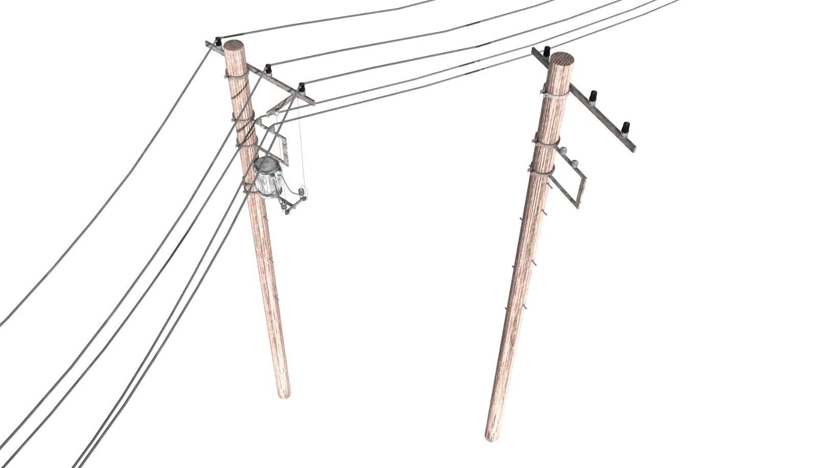Utility pole free 3D model | CGTrader