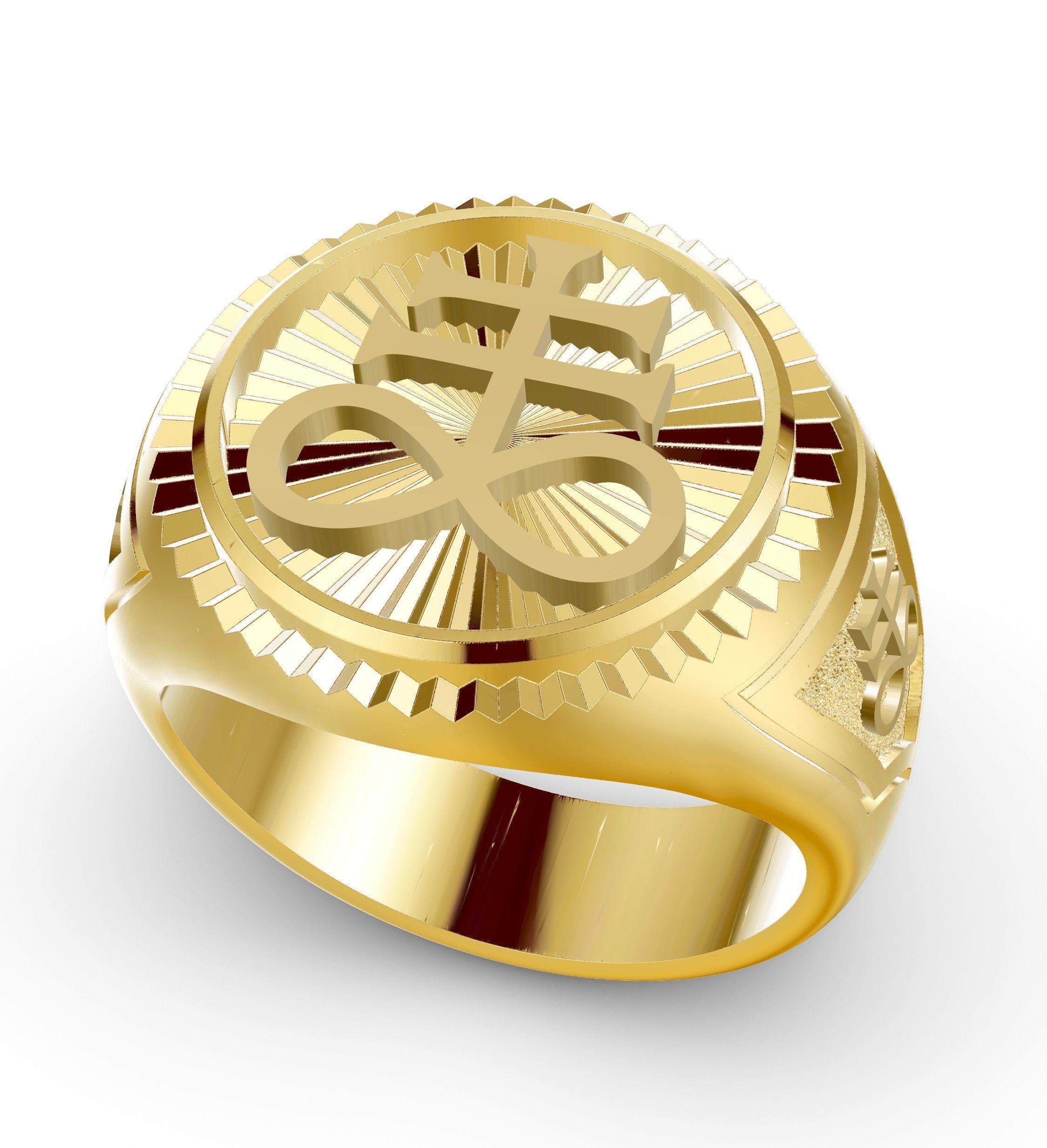 SIGNET RING LEVIATHAN CROSS SATANIC SYMBOL 3D model 3D printable | CGTrader