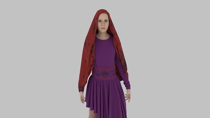 Hijab Woman 3D model | CGTrader