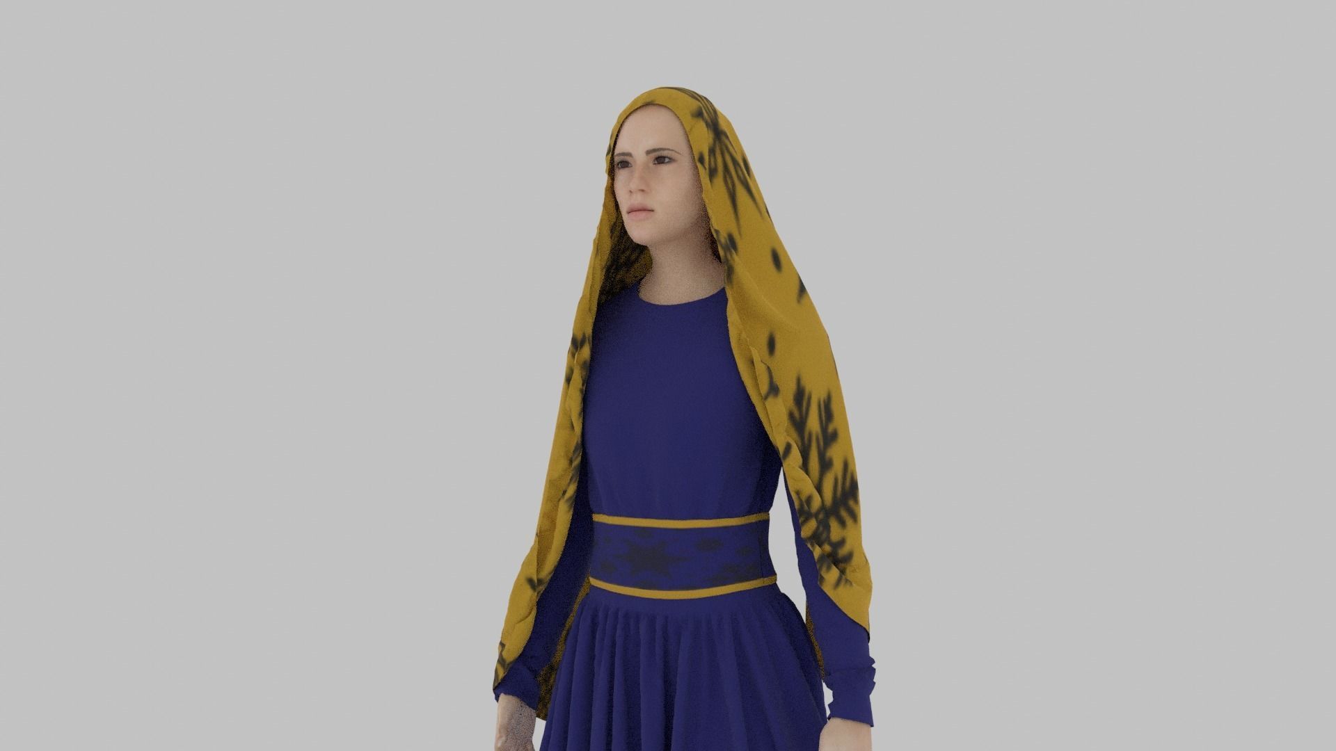 3D model Hijab Woman VR / AR / low-poly | CGTrader