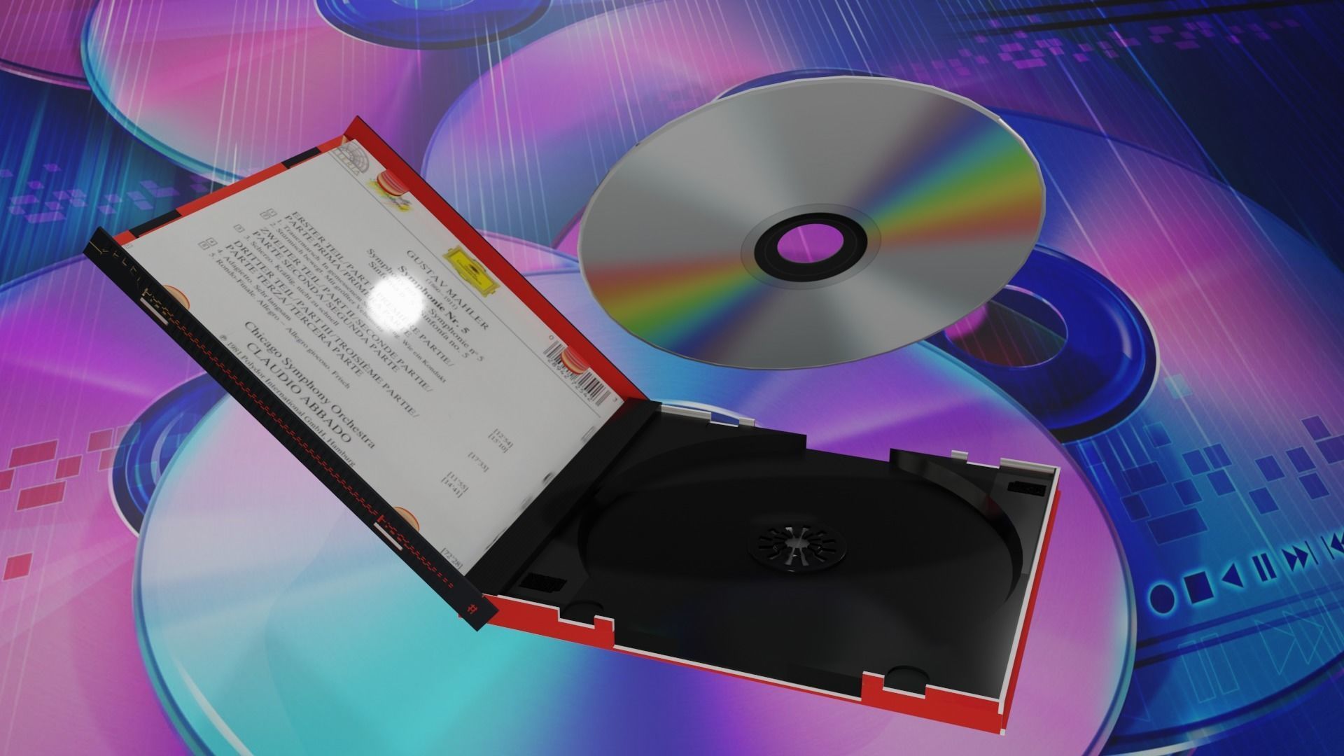 CD DVD Blueray disk cover with CD Animated 3D model animated | CGTrader