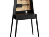 Atticus Small Black Desk with Power and Hutch Crate and Barrel 3D model ...