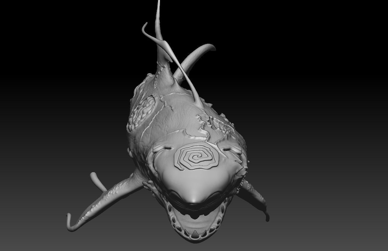 Zombie Shark 3D modeling print files 3D model 3D printable | CGTrader
