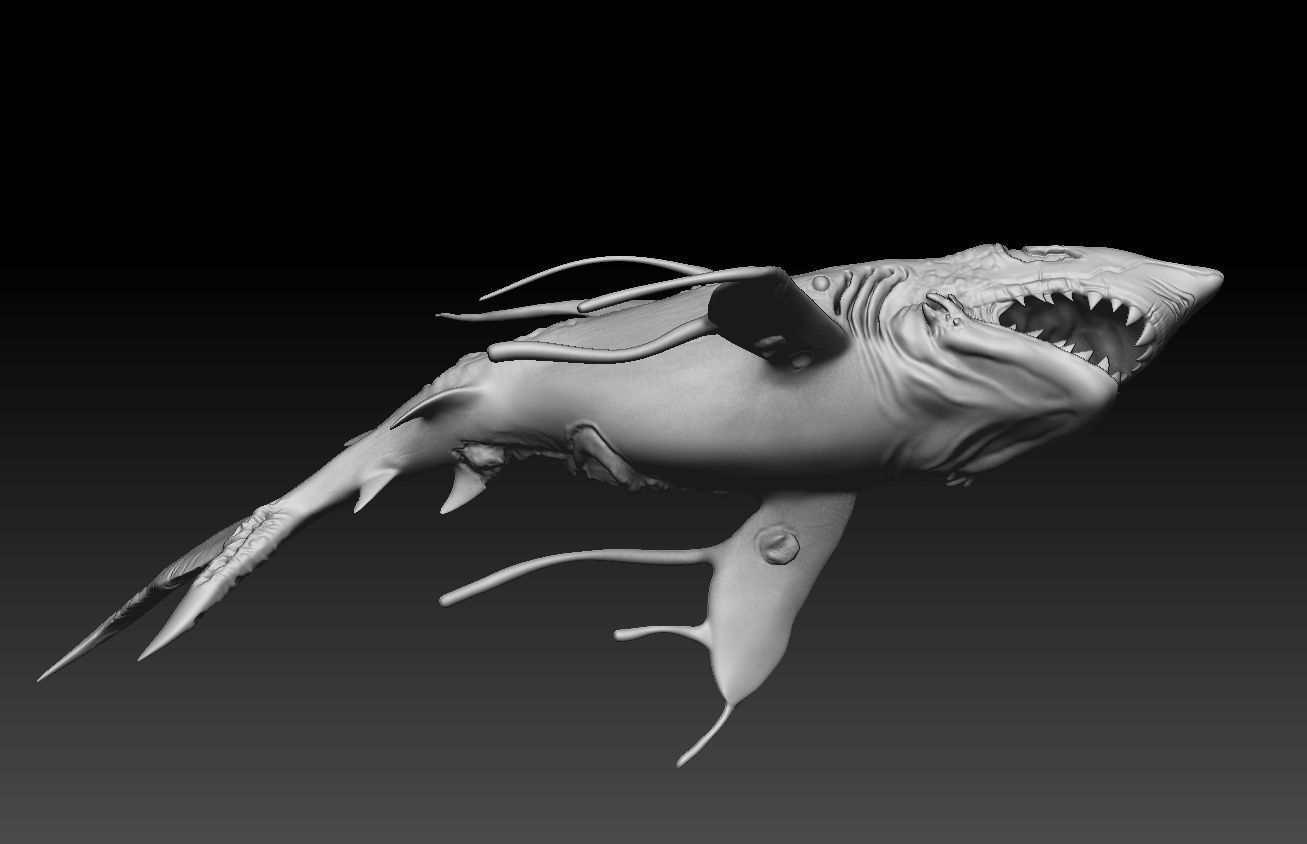 Zombie Shark 3D modeling print files 3D model 3D printable | CGTrader