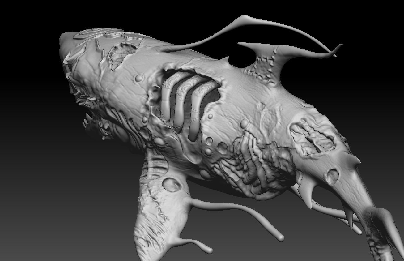 Zombie Shark 3D modeling print files 3D model 3D printable | CGTrader