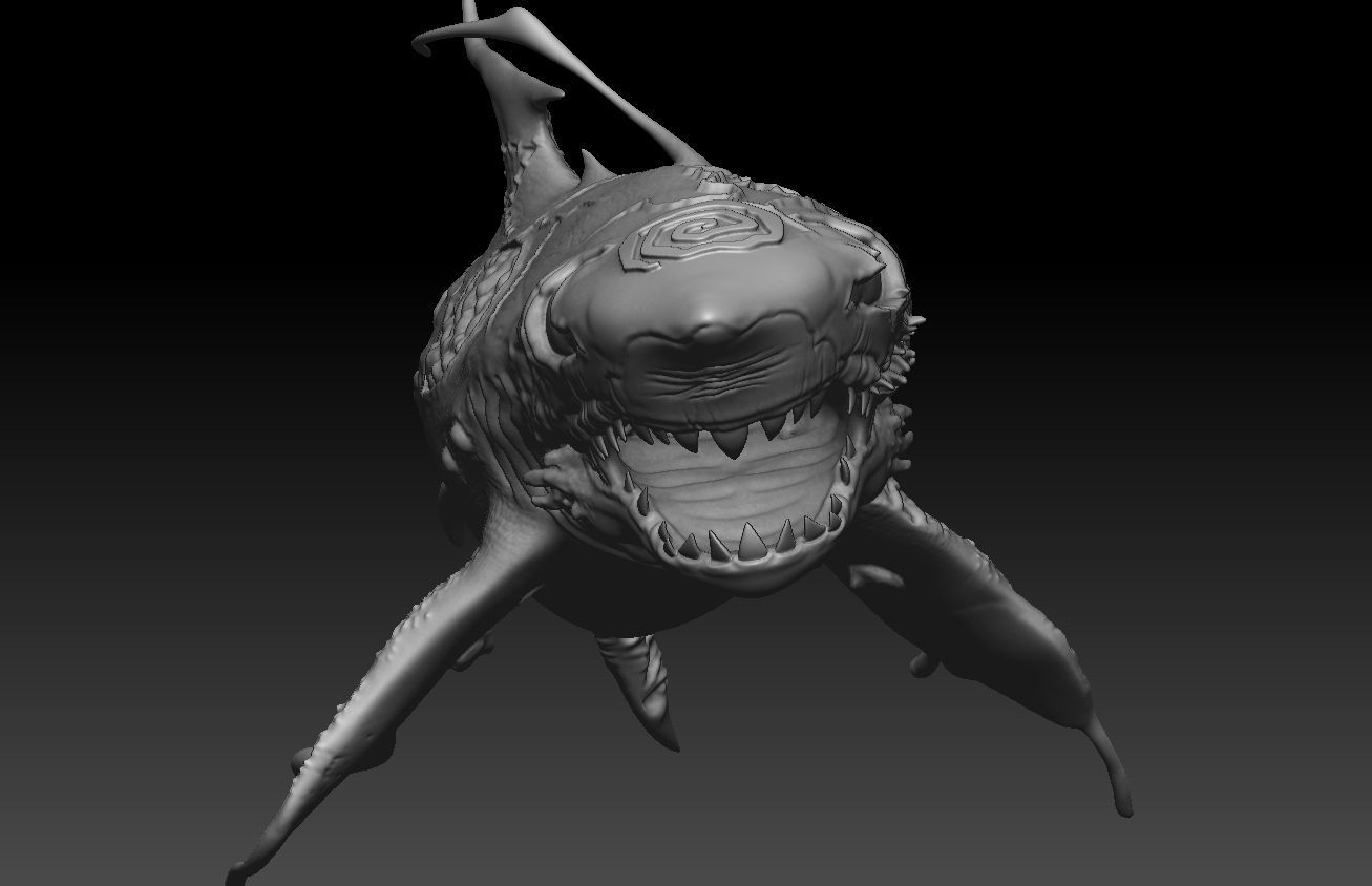 Zombie Shark 3D modeling print files 3D model 3D printable | CGTrader