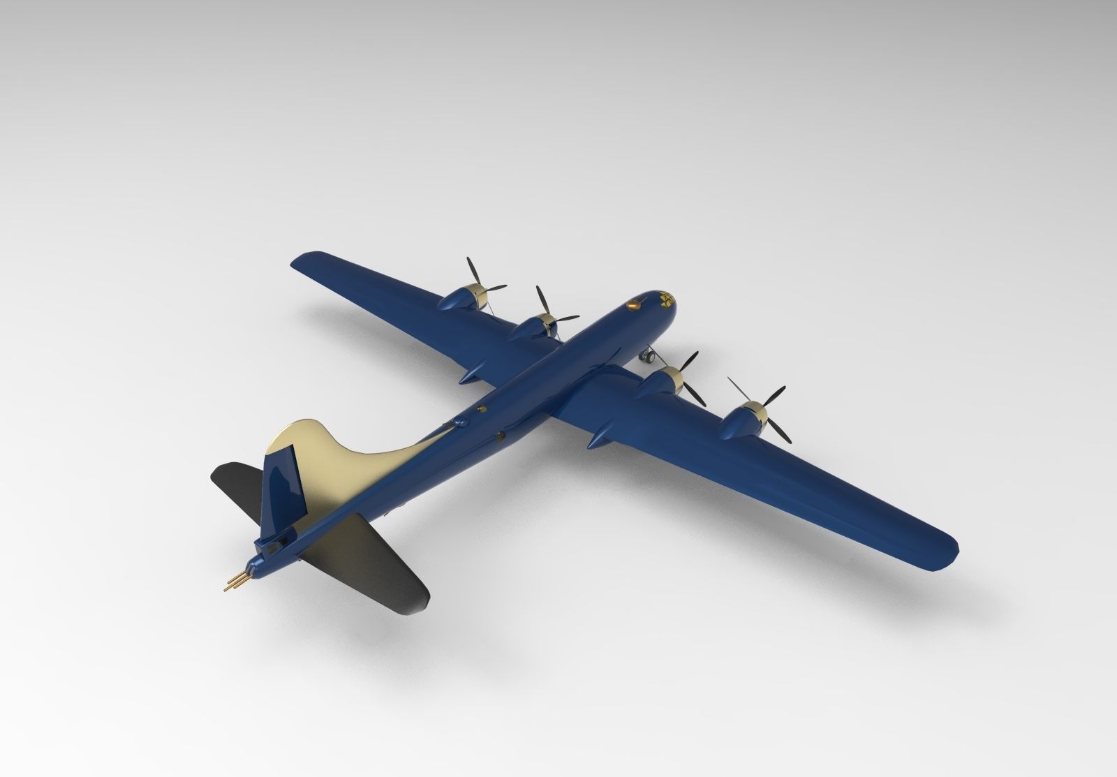 B-29 Superfortress blue 3D model | CGTrader