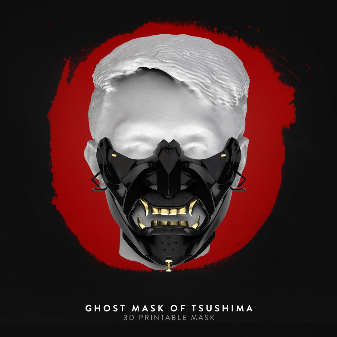 Ghost Mask of Tsushima 3D model 3D printable | CGTrader