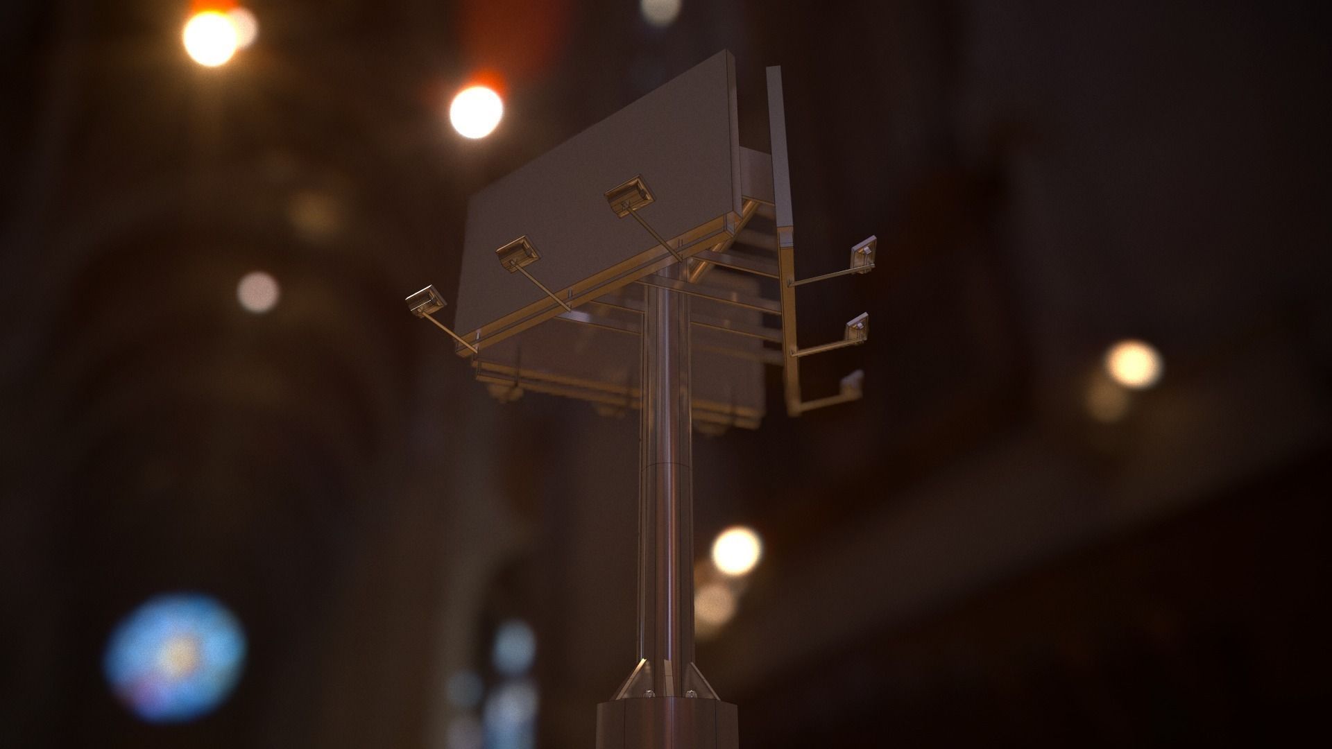 3D model Three Sided Billboard VR / AR / low-poly | CGTrader