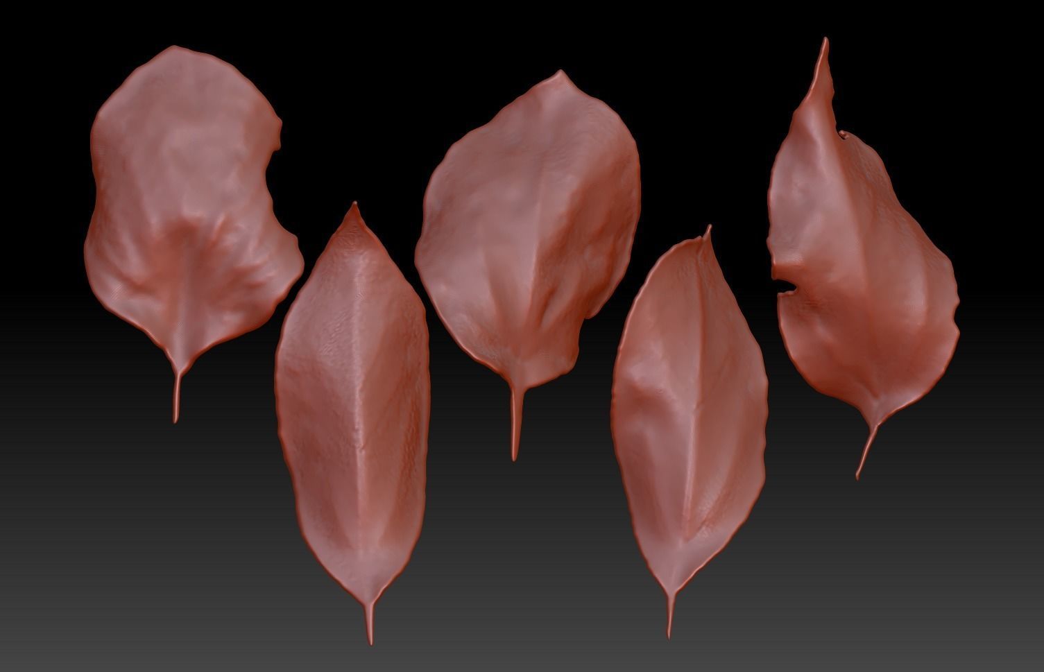 3D printing leaves ZB leaf brush Plant leaves 3D model 3D printable ...