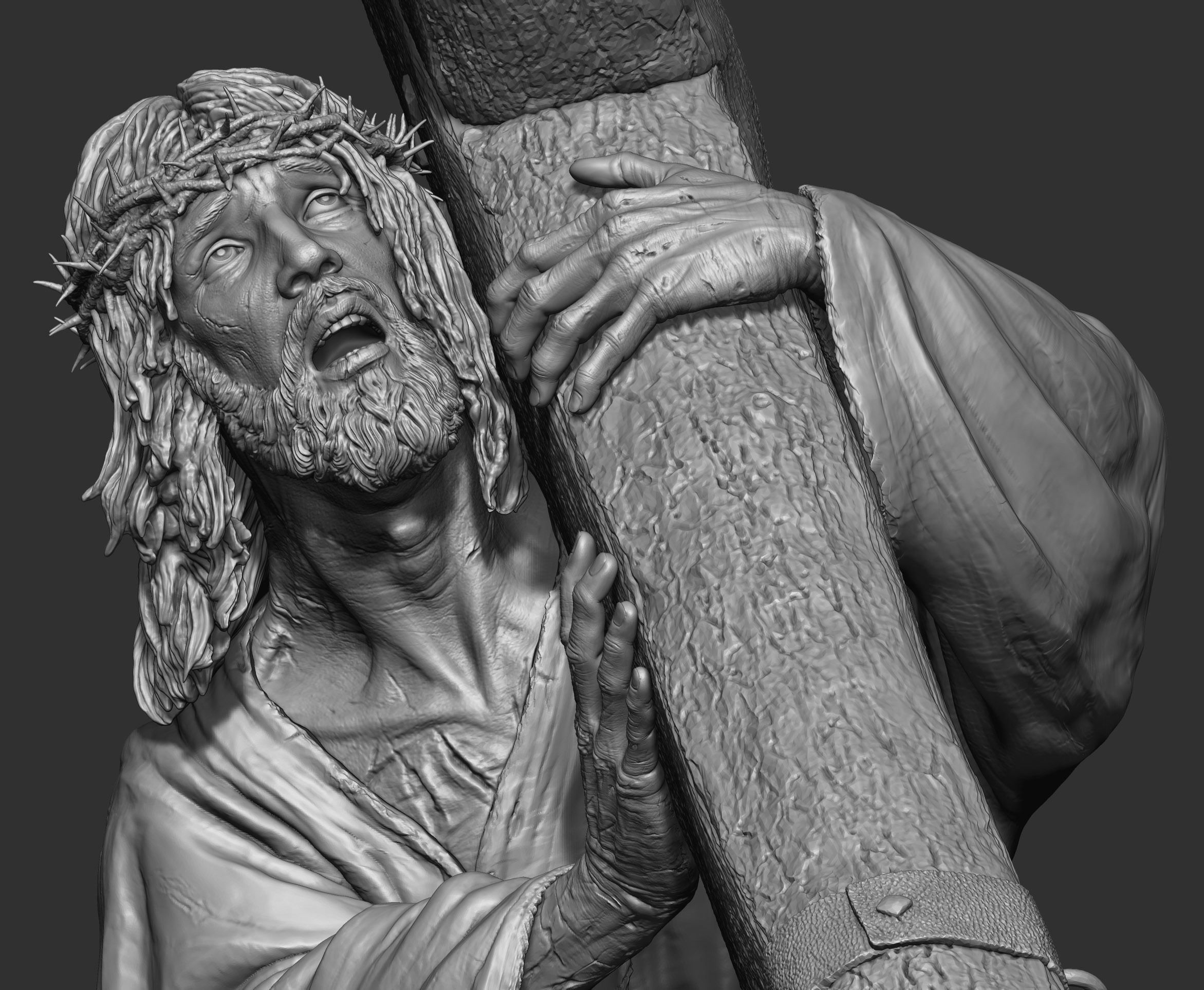 Jesus Carrying the Cross 3D model 3D printable | CGTrader