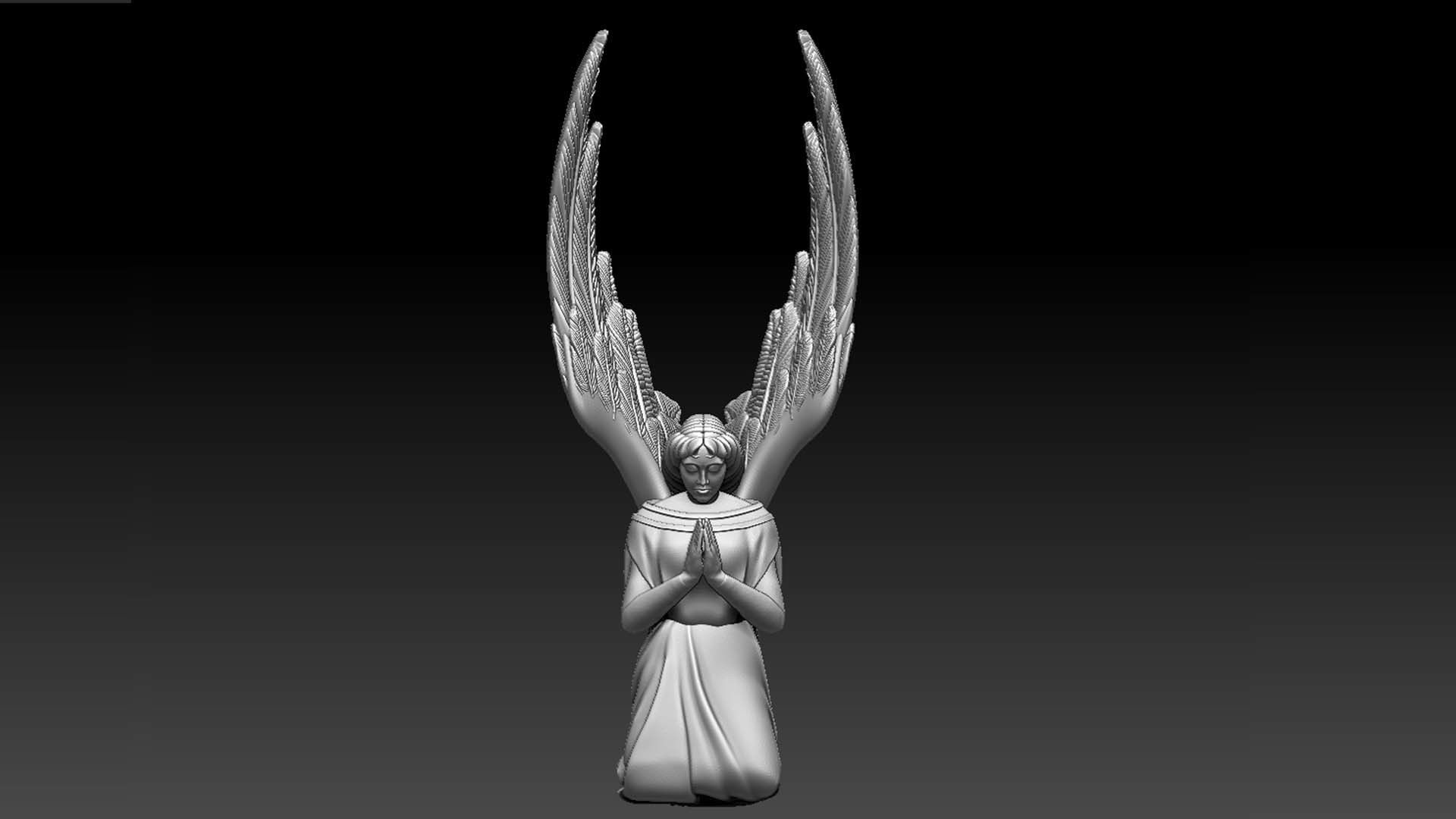 angel figurine 3D model 3D printable | CGTrader