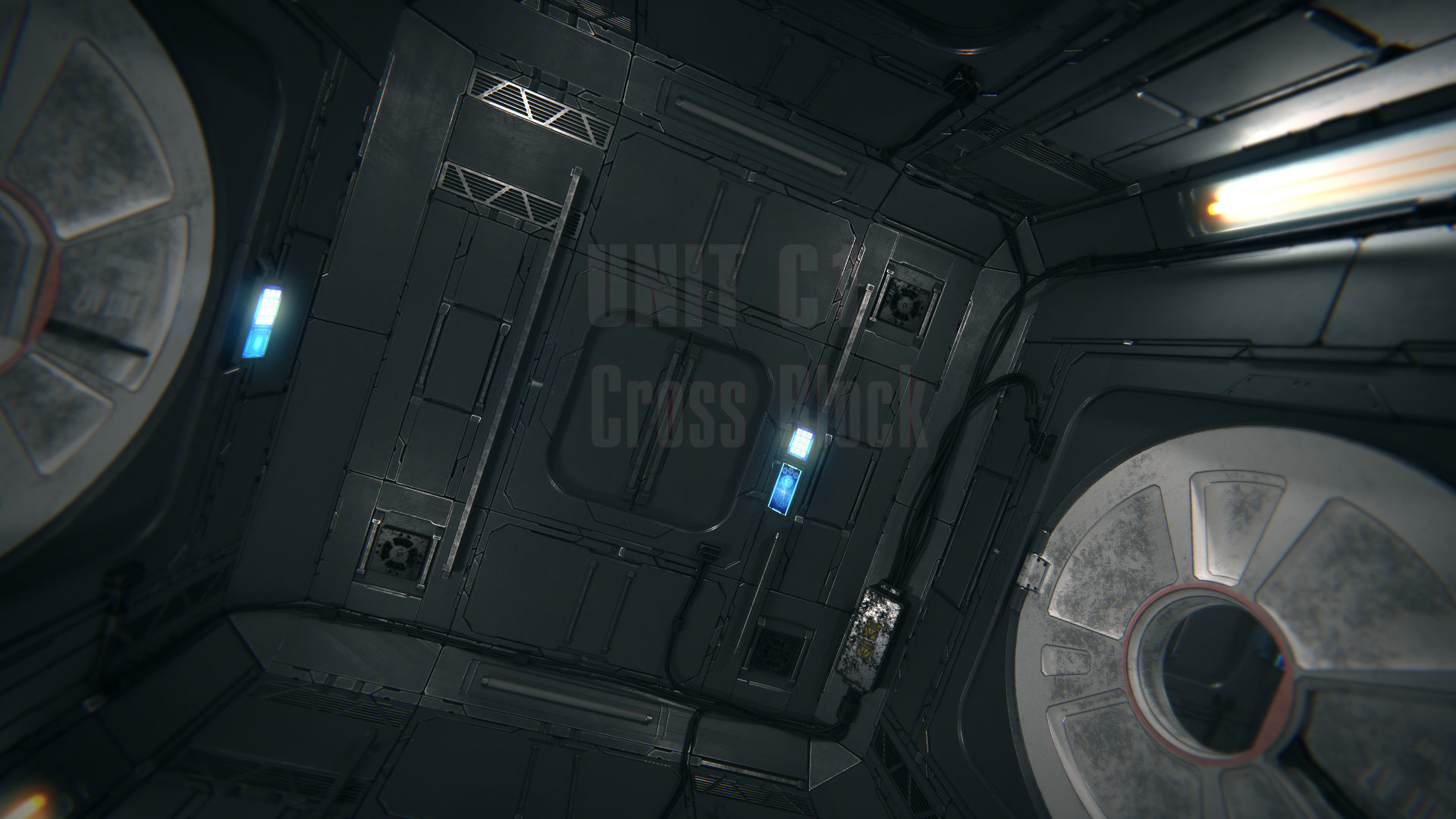 Spaceship Interior 03 Cross Unit PBR 3D model | CGTrader