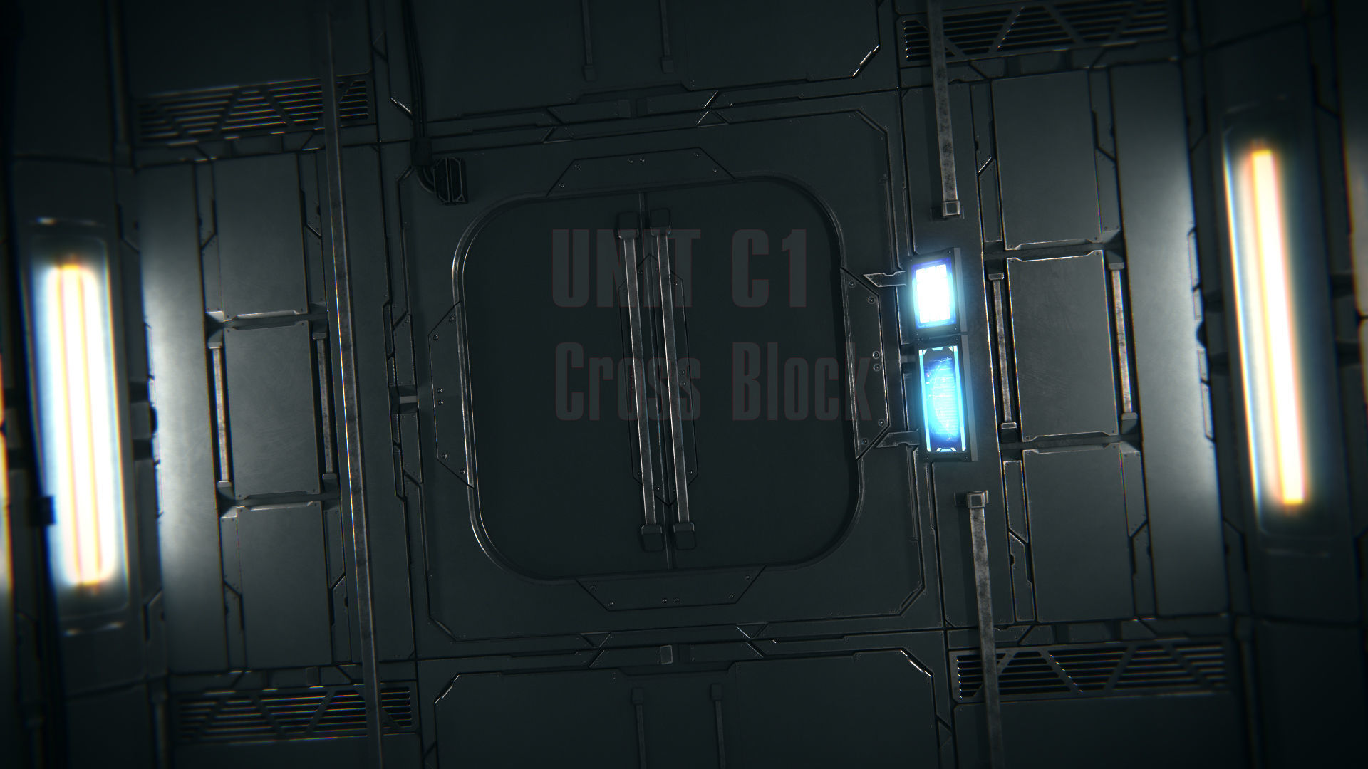 Spaceship Interior 03 Cross Unit PBR 3D model | CGTrader