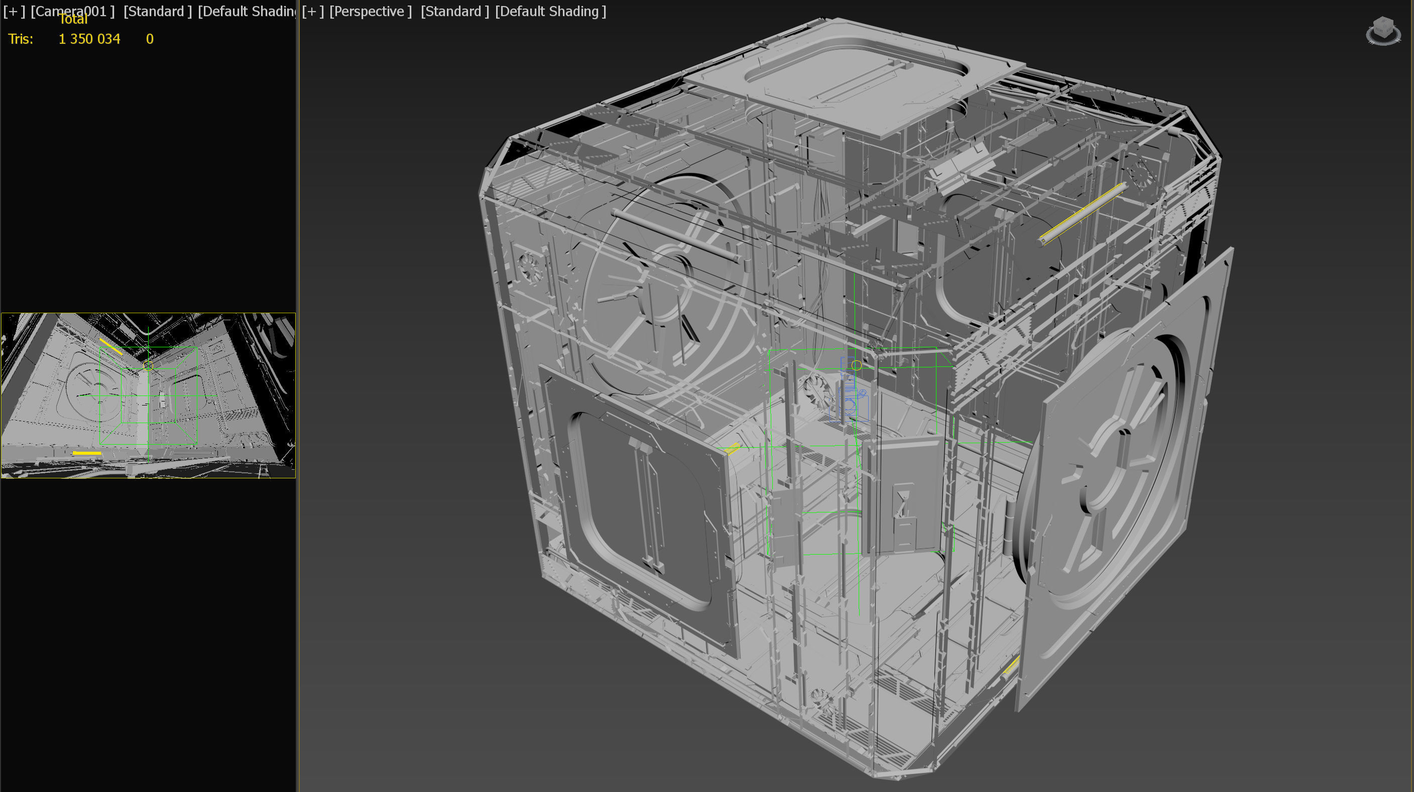 Spaceship Interior 03 Cross Unit PBR 3D model | CGTrader