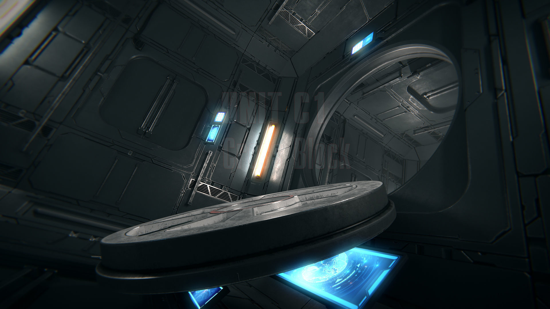 Spaceship Interior 03 Cross Unit PBR 3D model | CGTrader