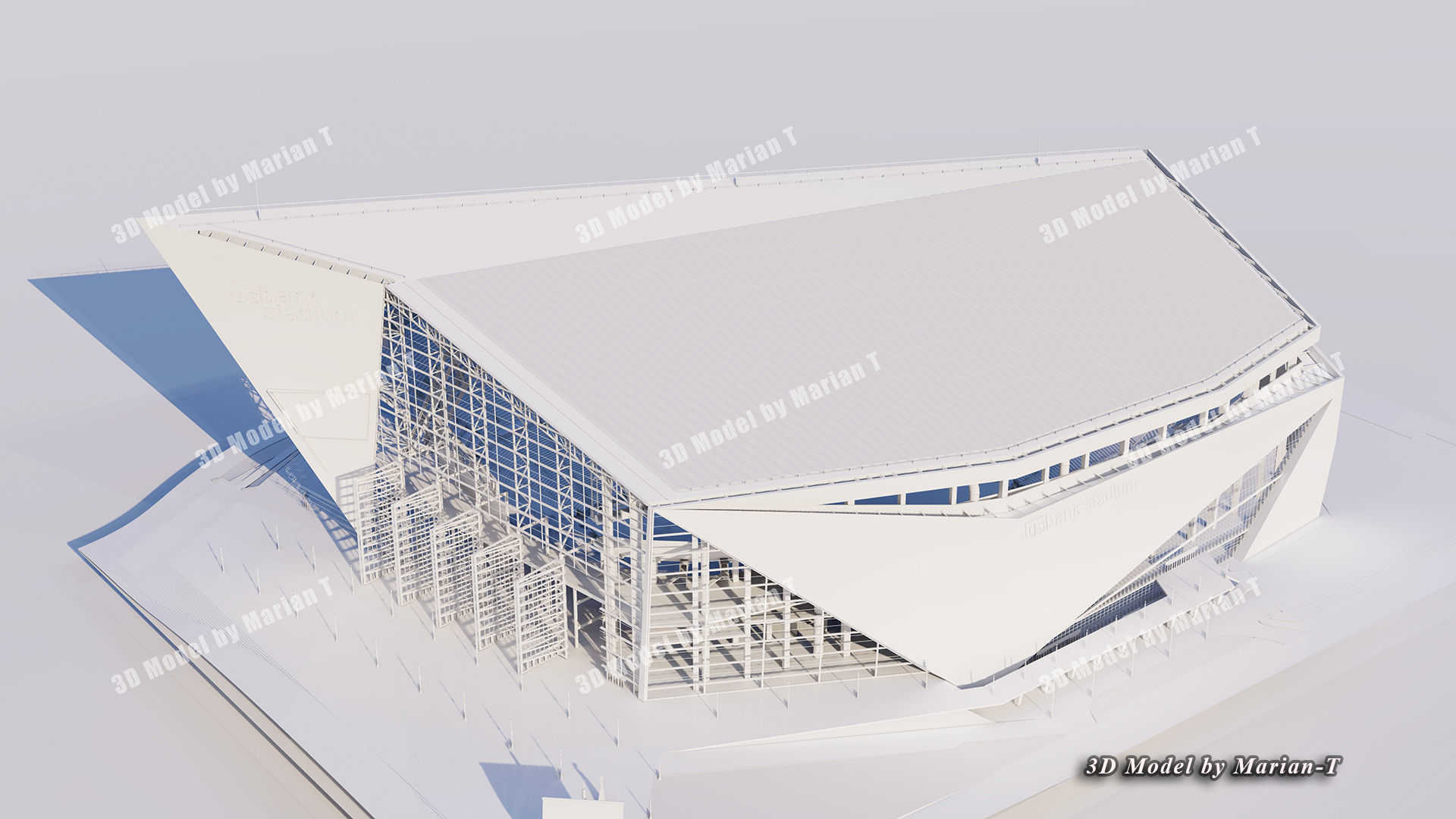 3D model US Bank Stadium - Minneapolis USA VR / AR / low-poly | CGTrader