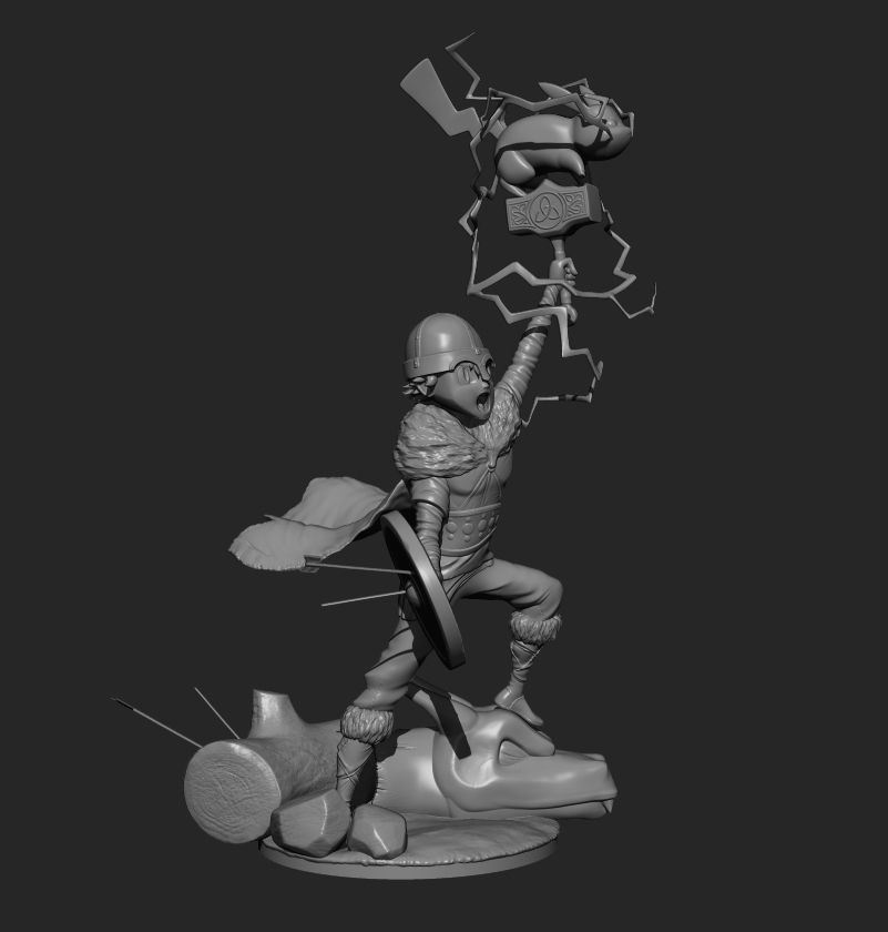Ash God of Thunder STL 3D model 3D printable | CGTrader