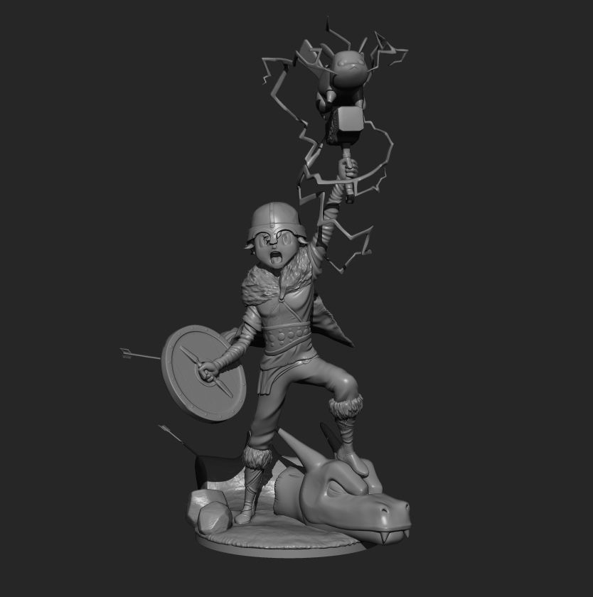Ash God of Thunder STL 3D model 3D printable | CGTrader