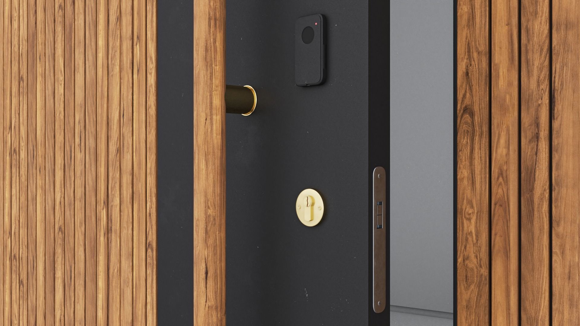 Aluminium door 41 3D model | CGTrader