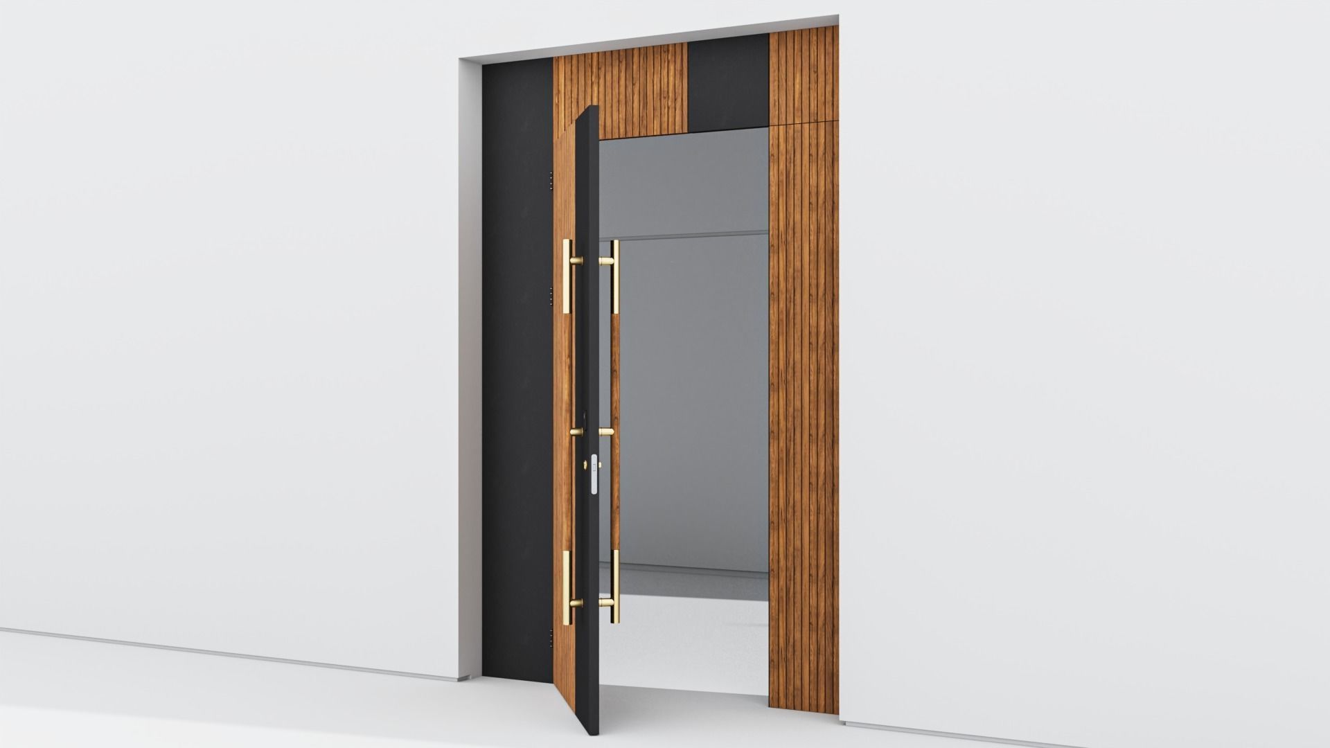 Aluminium door 41 3D model | CGTrader