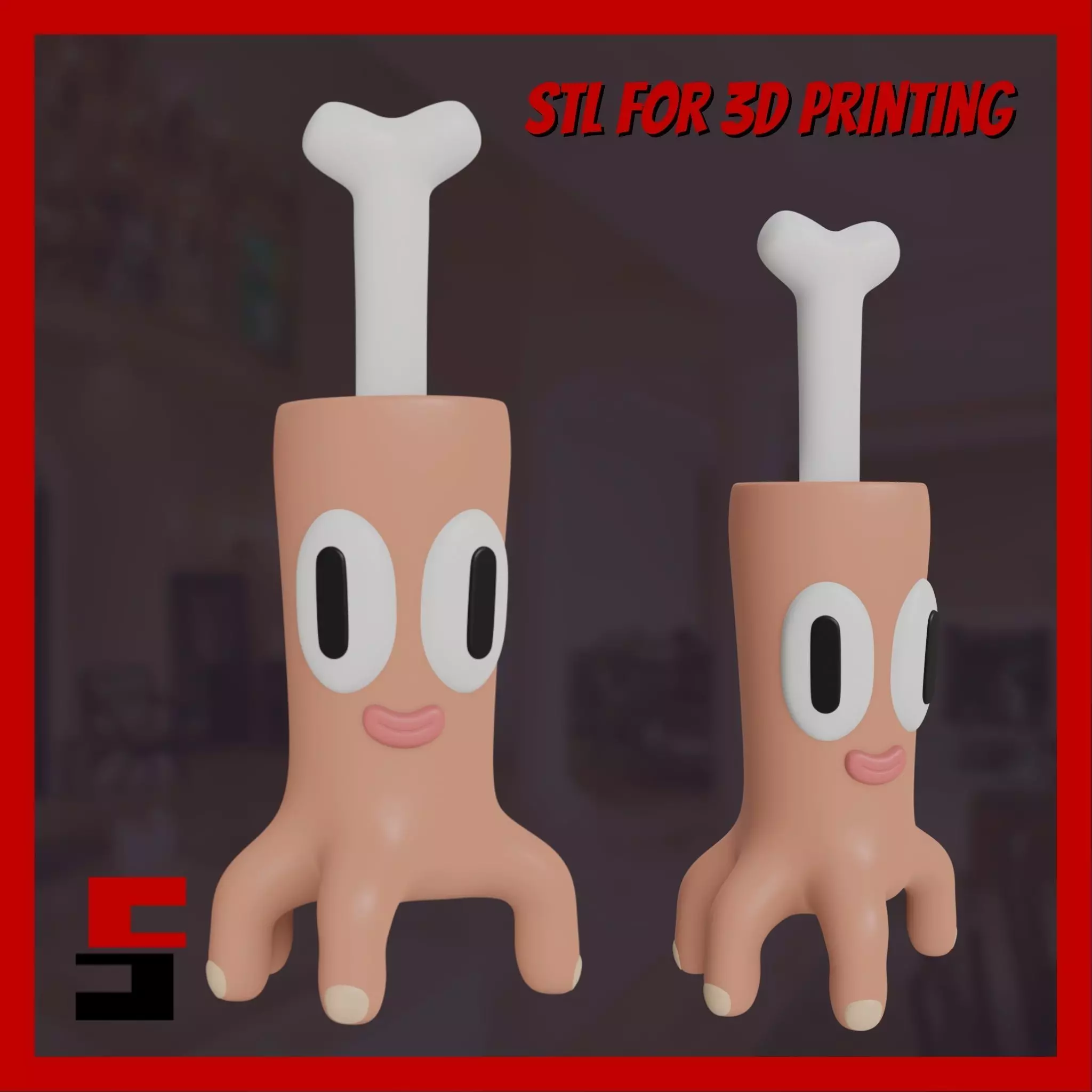 Funny Hand Character Sculpture Home Decor 3D model 3D printable | CGTrader