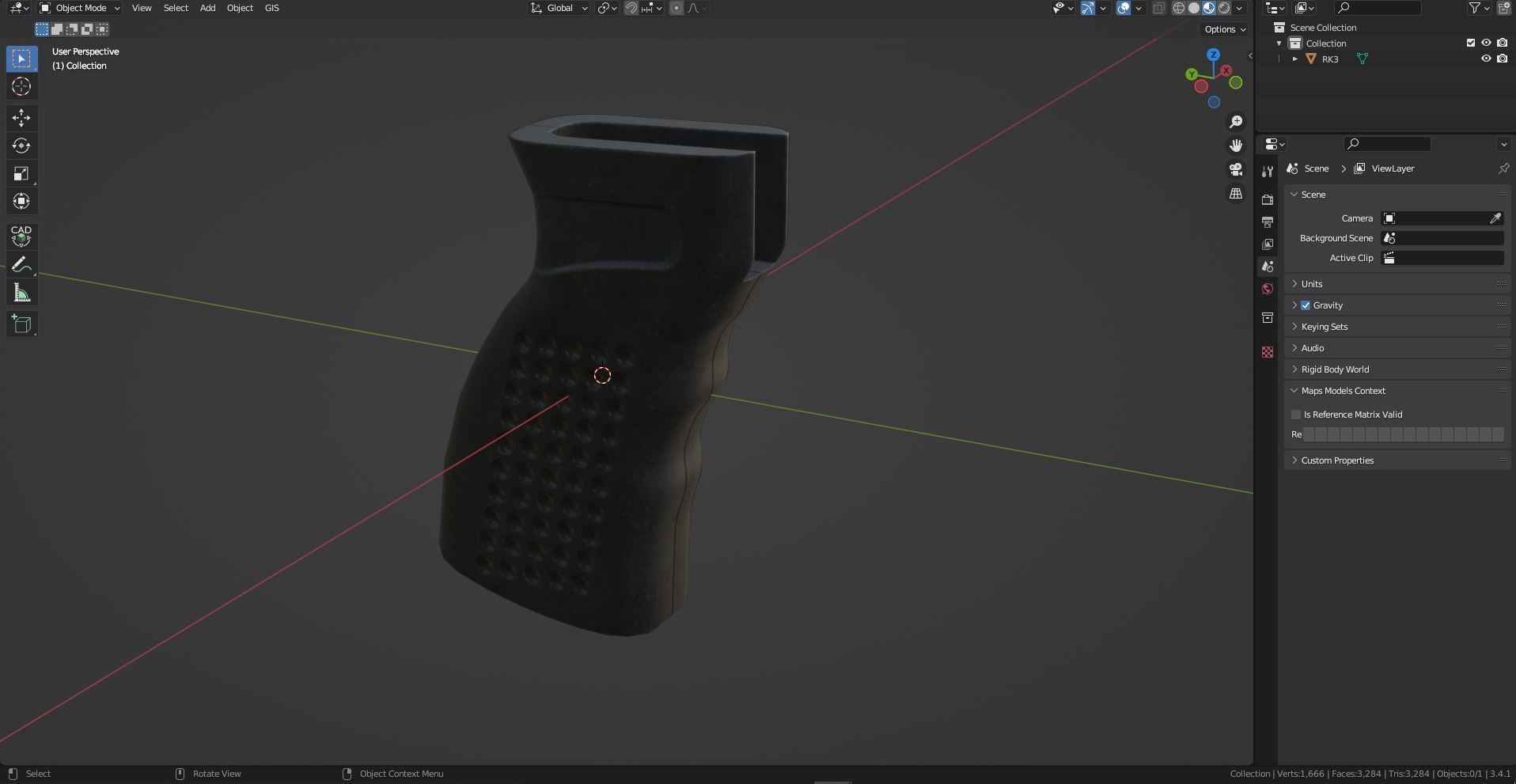 3D model MILITARY Zenitco RK-3 Grip for AK platforms VR / AR / low-poly ...