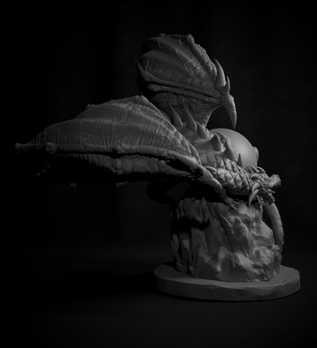 Dragon guards the egg 3D model | CGTrader