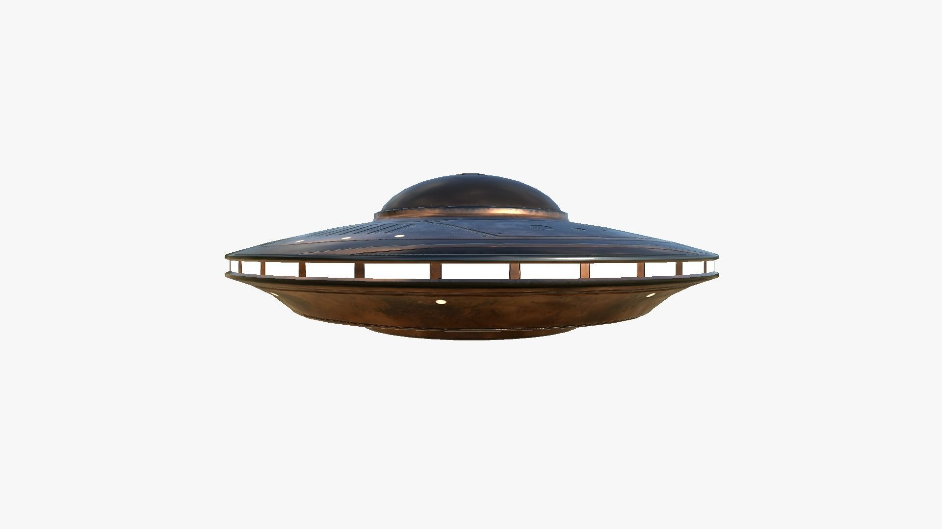 3D model Alien Spaceship UFO B06 Copper - Sci Fi Spacecraft Design VR ...