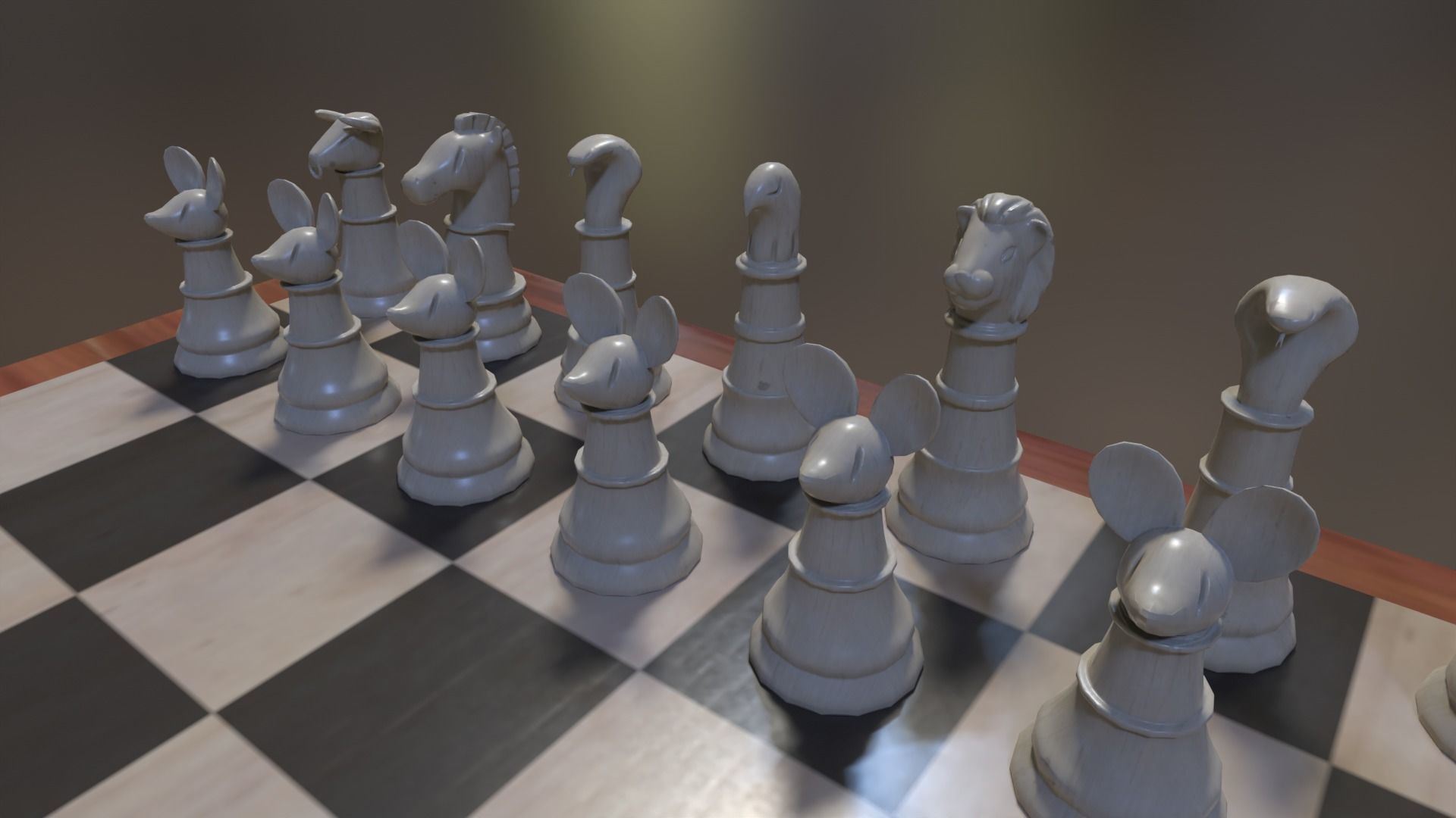 3D model Animal Chess Set VR / AR / low-poly | CGTrader