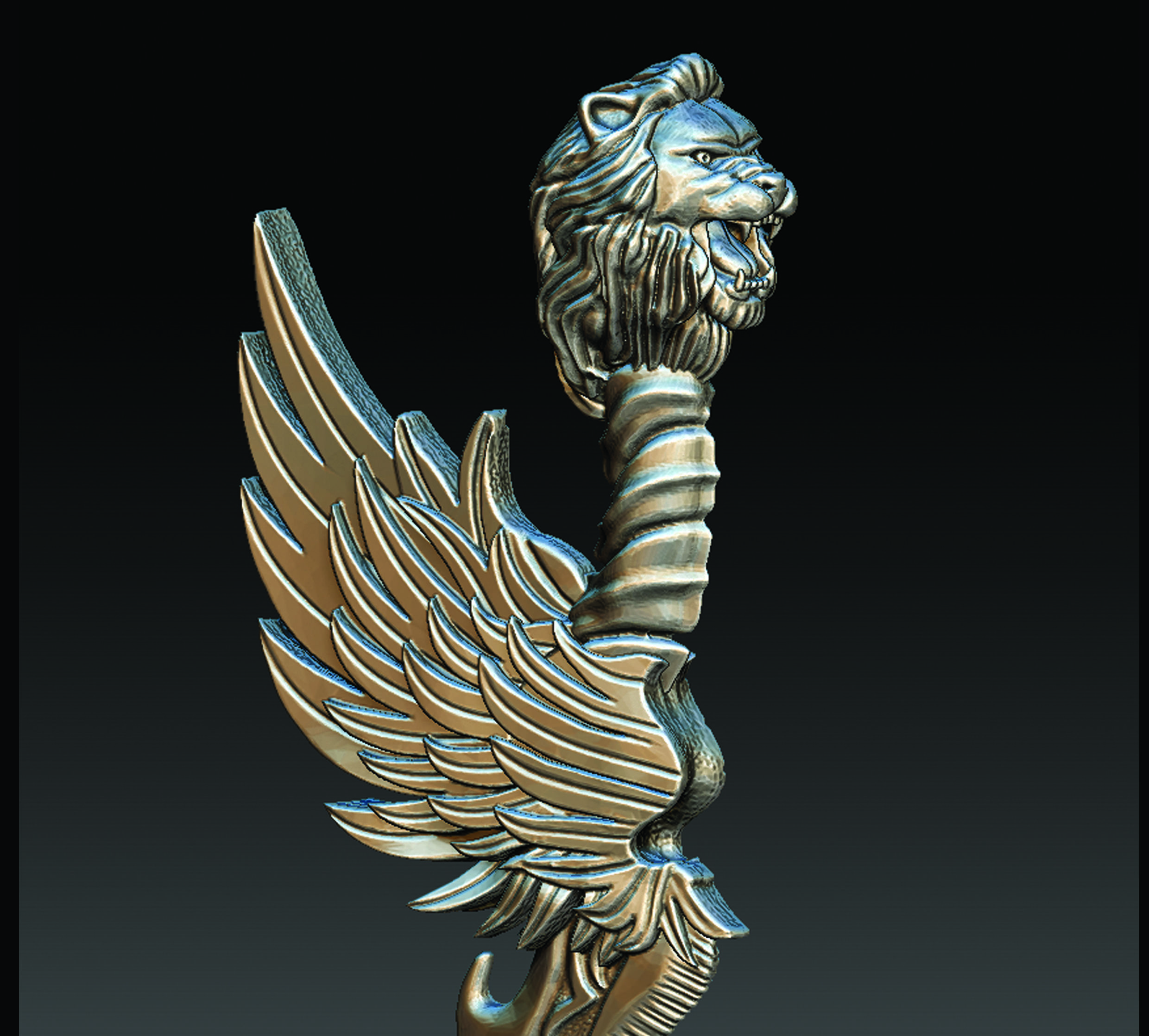 LION KNIFE 3D model 3D printable | CGTrader