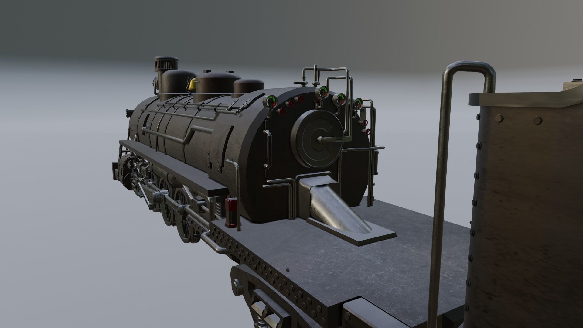Steam Train 3D model animated rigged | CGTrader