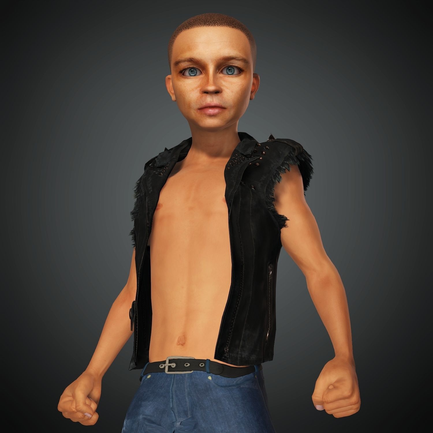 Tyler Durden Fight Club Cartoon Character Blender Iclone Maya 3D model ...