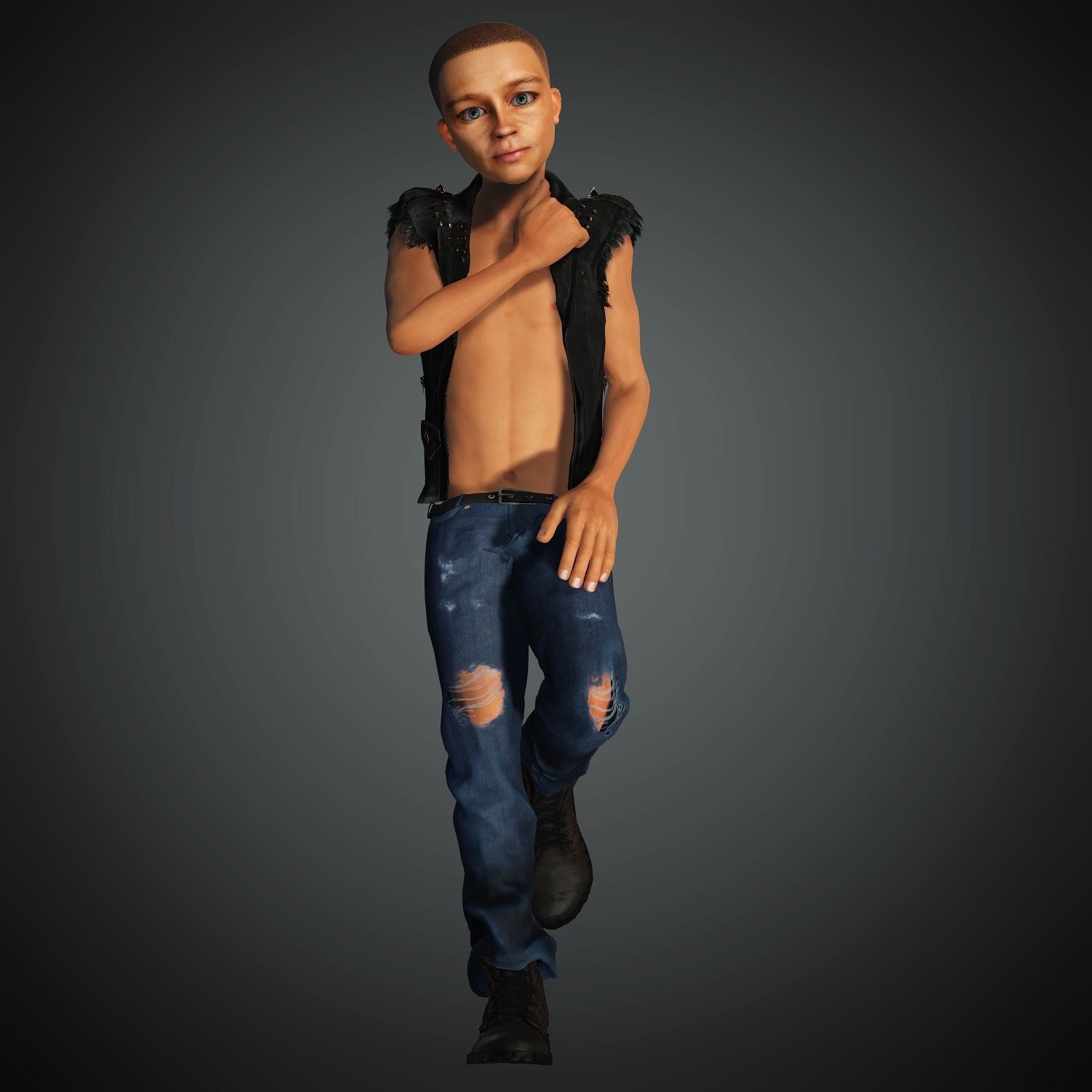 Tyler Durden Fight Club Cartoon Character Blender Iclone Maya 3D model ...