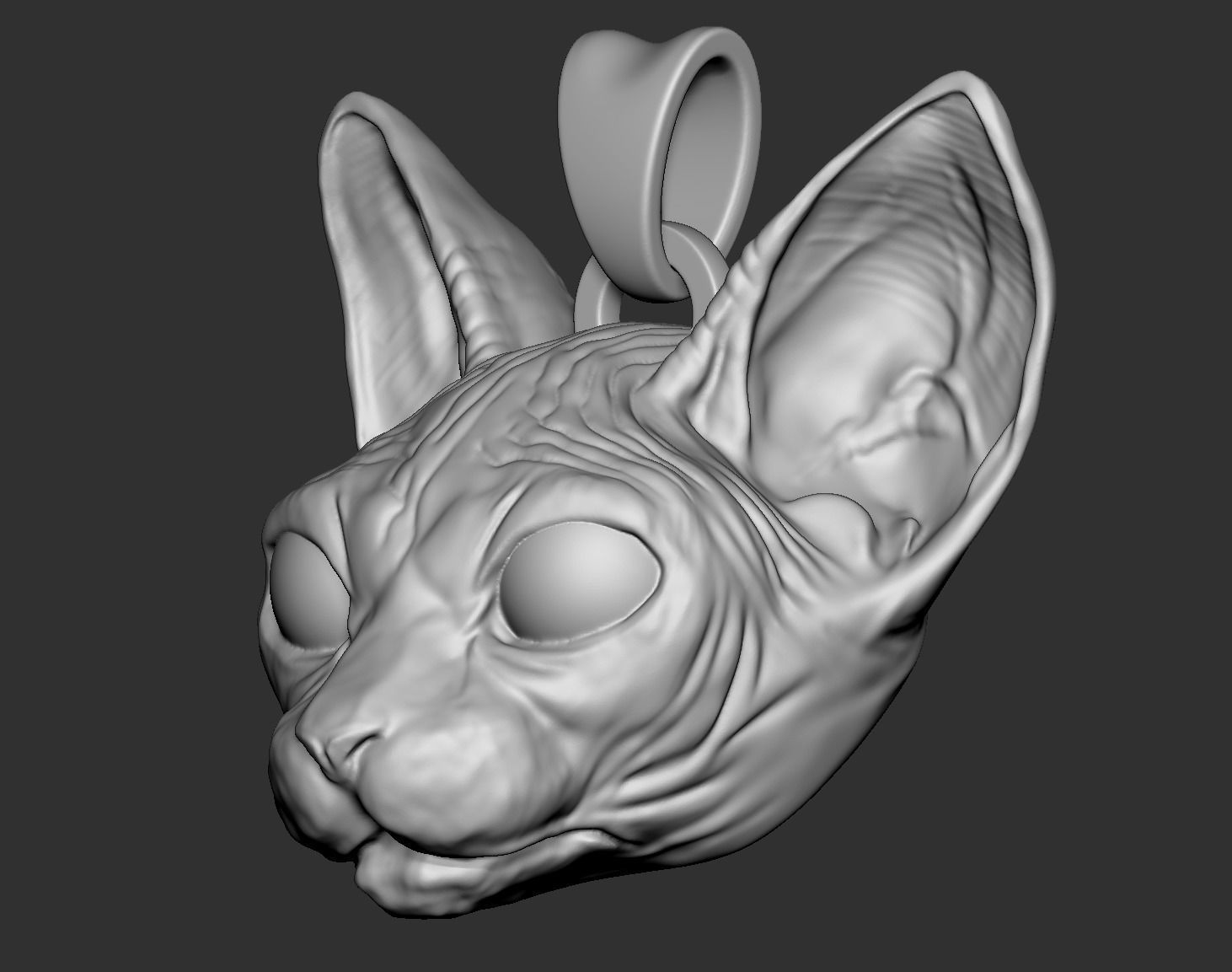 Sphynx Cat Head Necklace 3D Print Model 3D model 3D printable | CGTrader