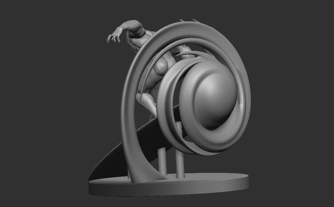 Silver Surfer Print Ready Model in FBX OBJ and STL Formats 3D model 3D ...