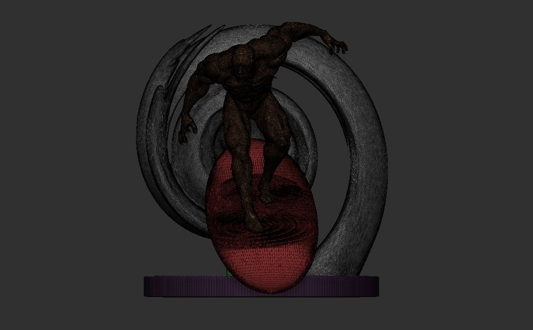 Silver Surfer Print Ready Model in FBX OBJ and STL Formats 3D model 3D ...