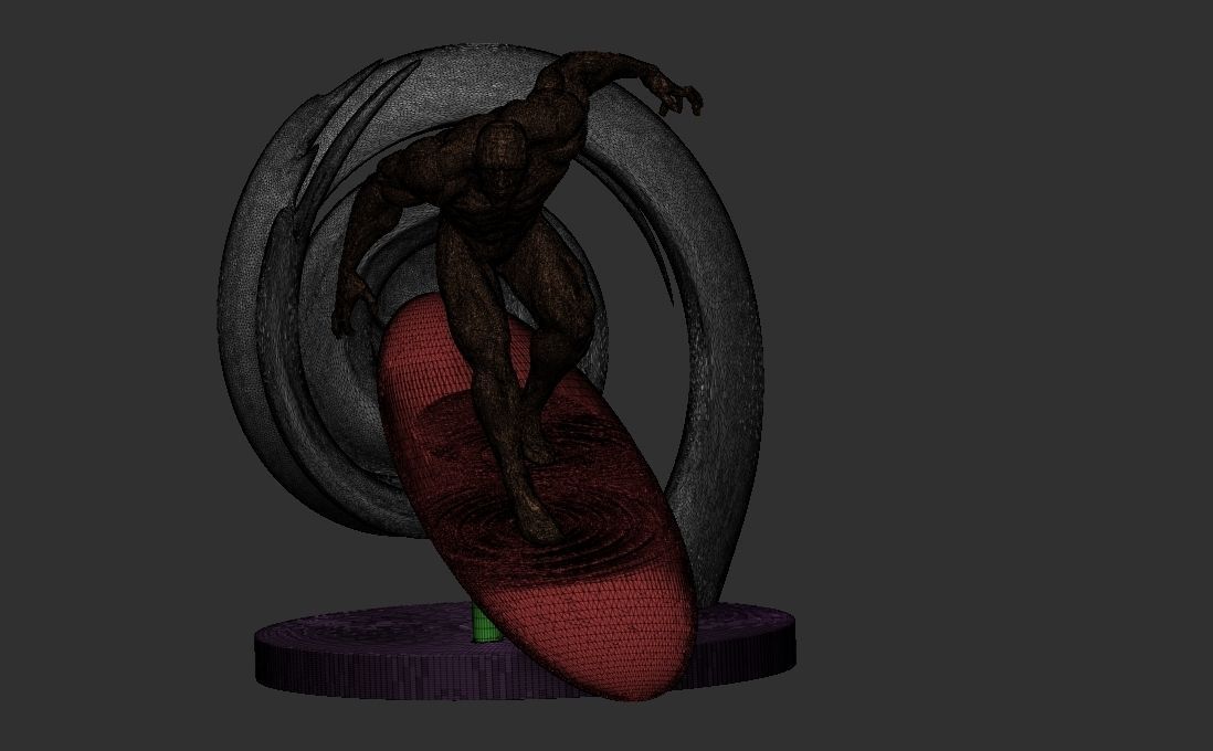 Silver Surfer Print Ready Model in FBX OBJ and STL Formats 3D model 3D ...